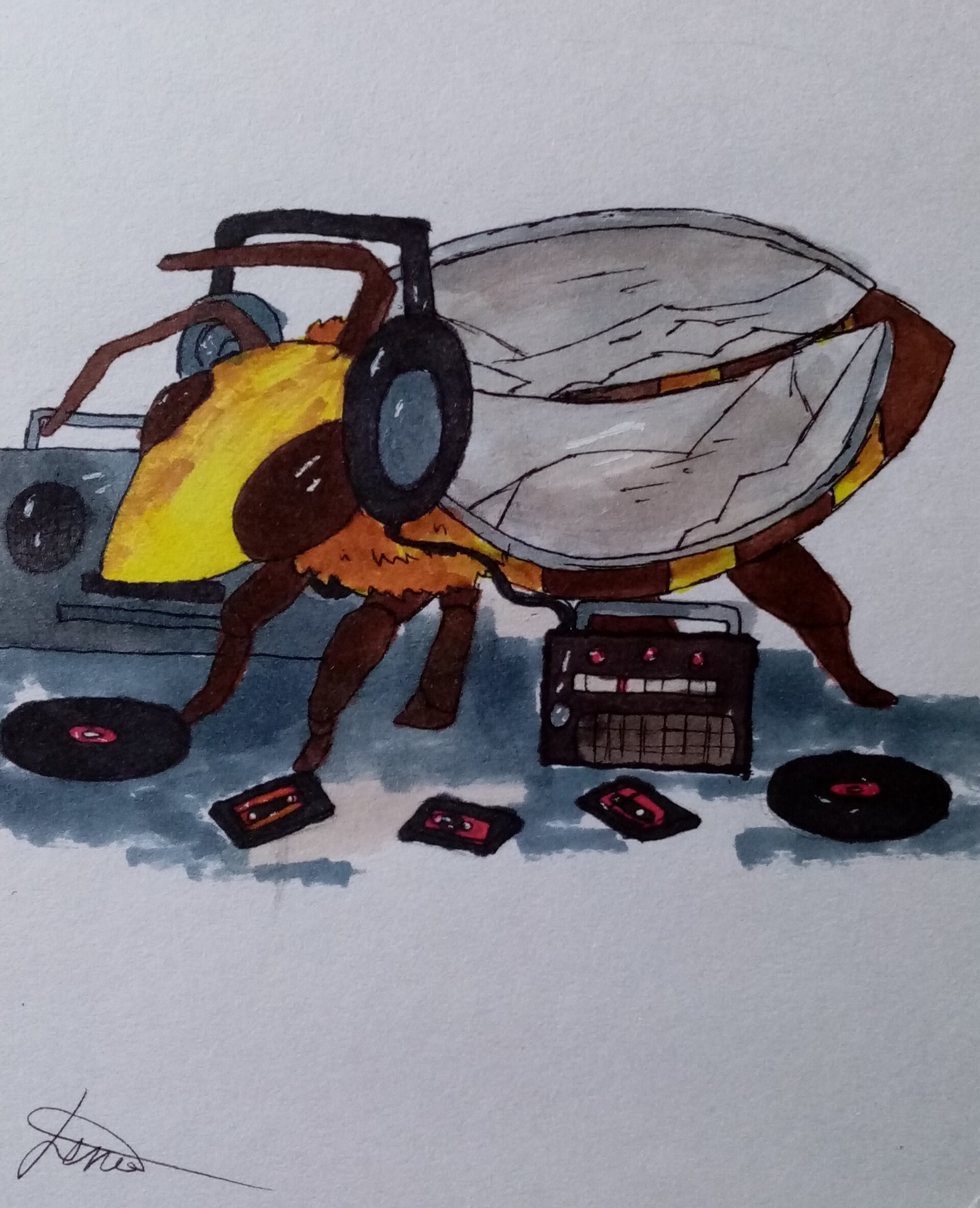 ArtStation - Bee is a music lover.