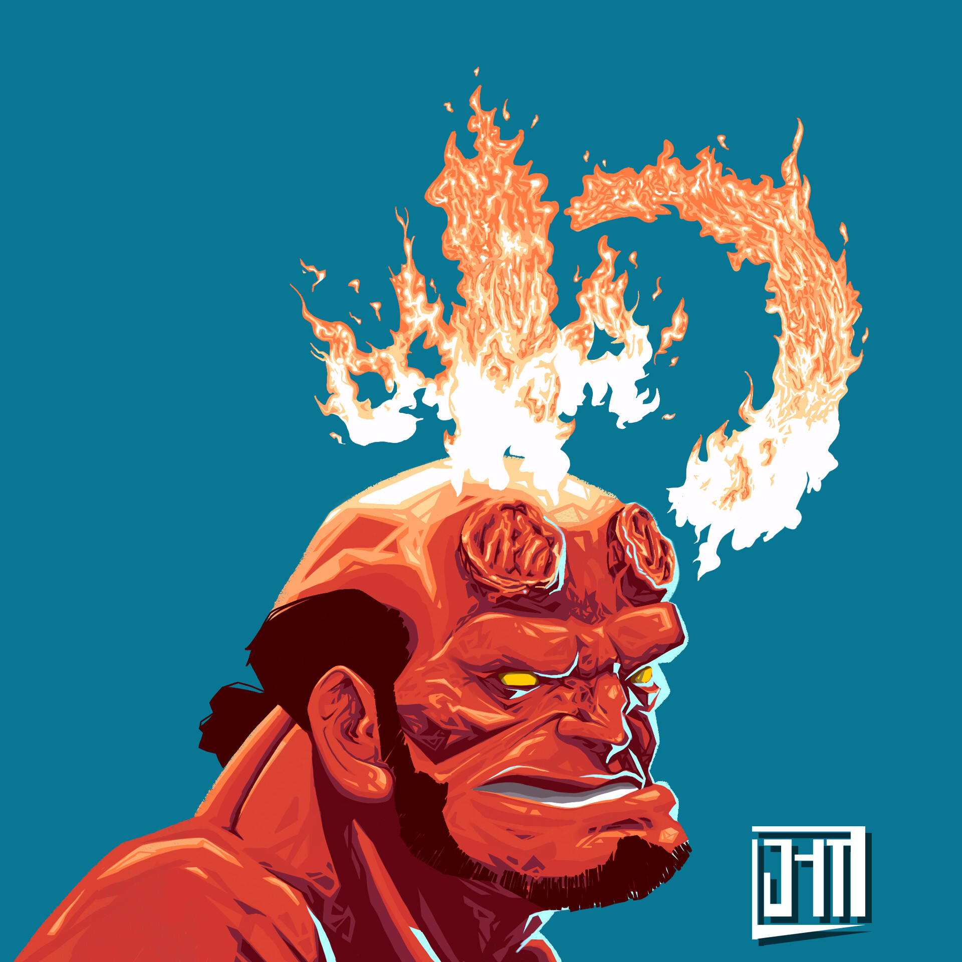 ArtStation - Hellboy Drawing