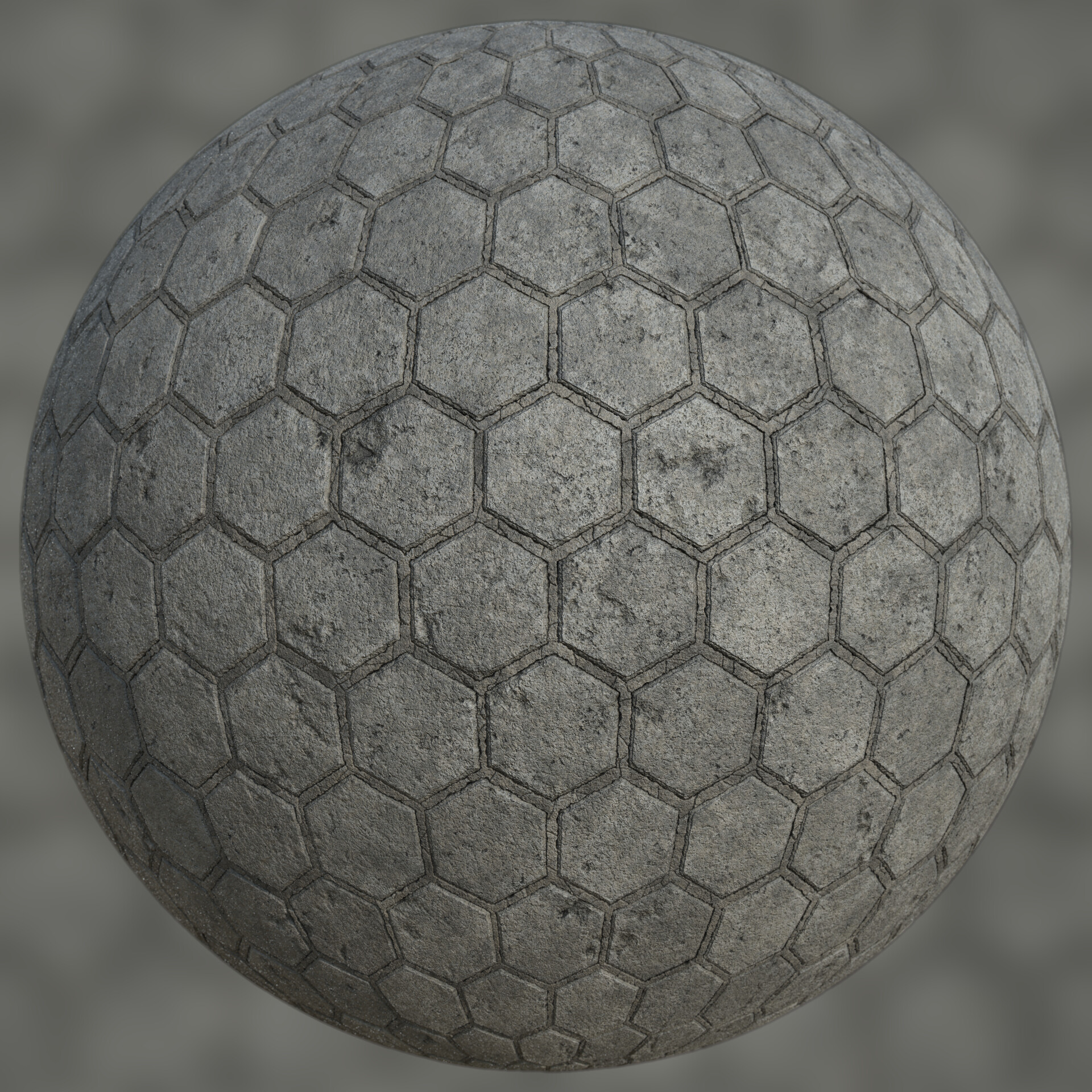ArtStation - Hex concrete pavement