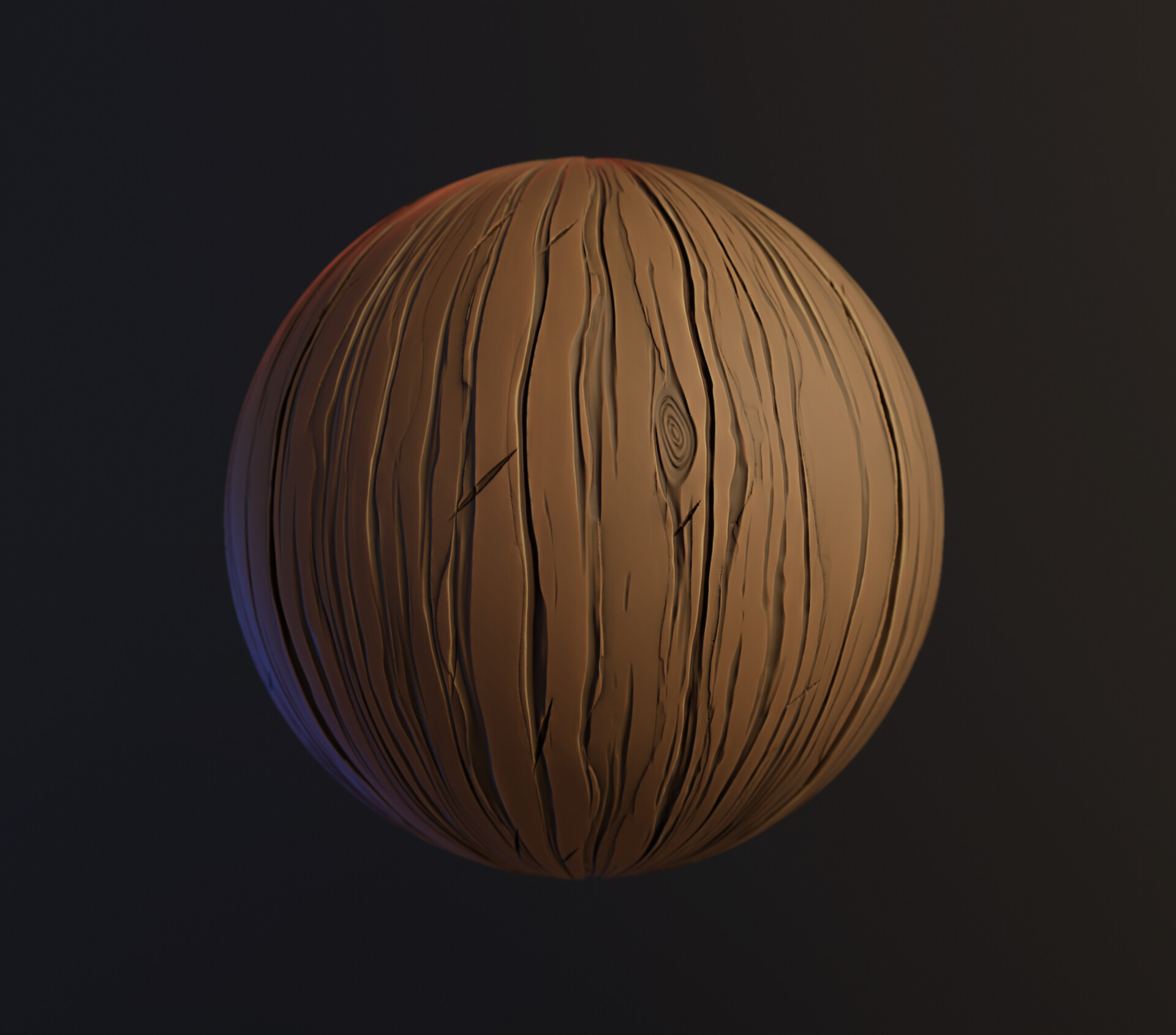 ArtStation - Stylized Wood Thick Grain DS Material