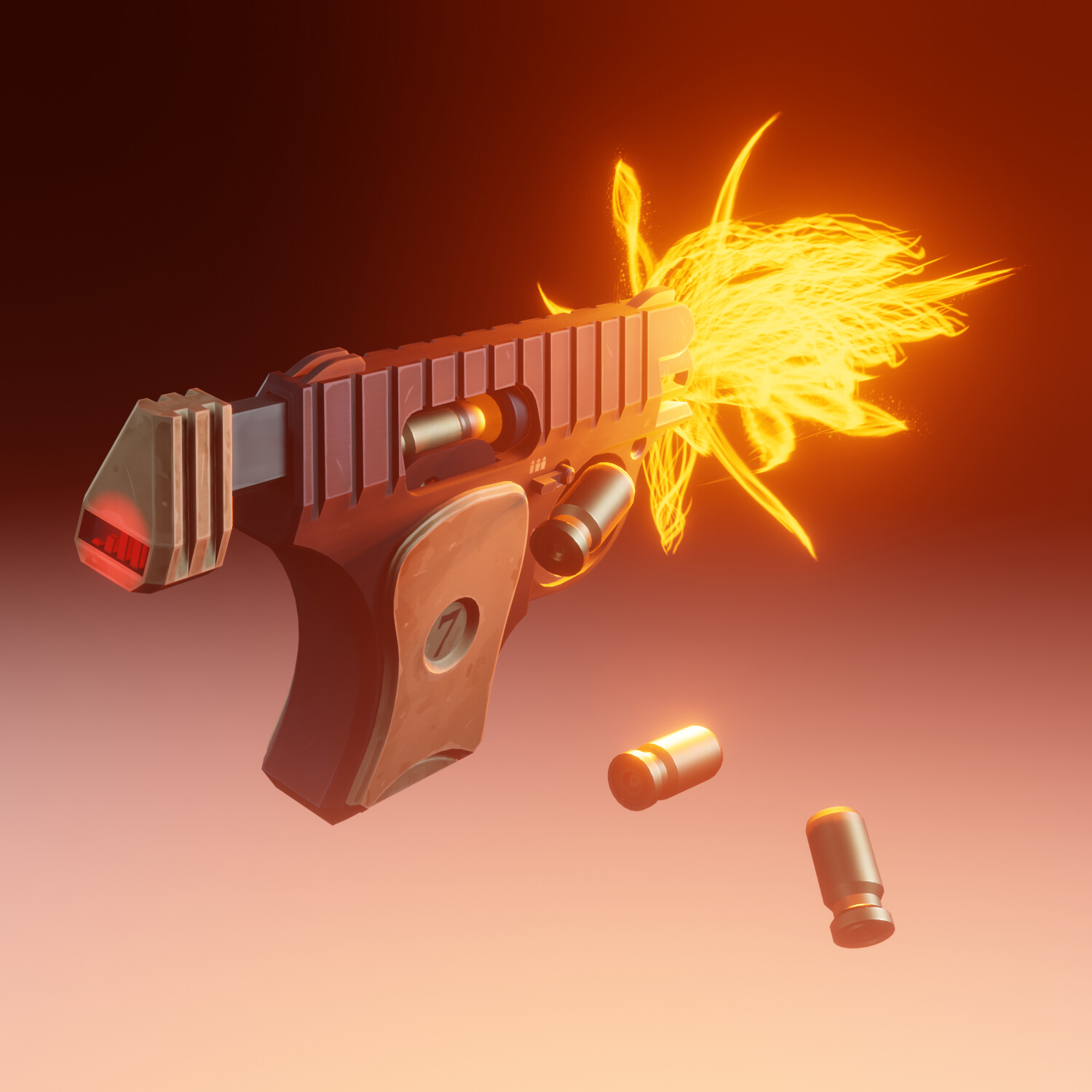 ArtStation - Stylized pistol