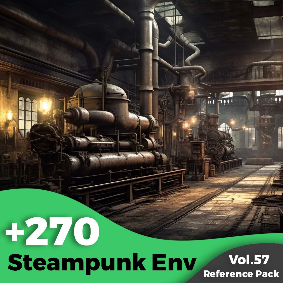 ArtStation - +270 Steampunk Environment Concept (4k) | Vol_57