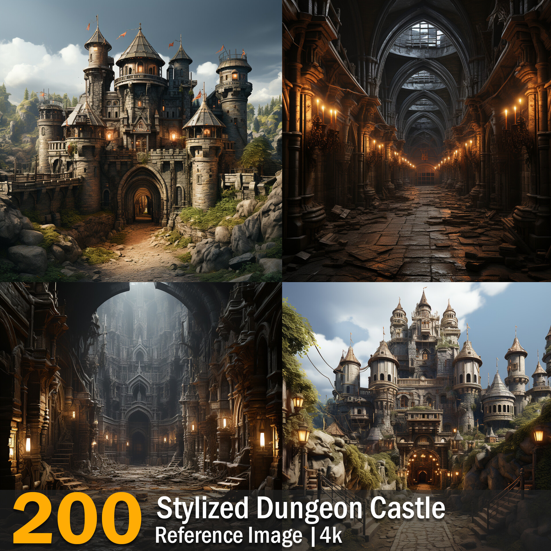 ArtStation - Stylized Dungeon Castle | Reference Images | 4K