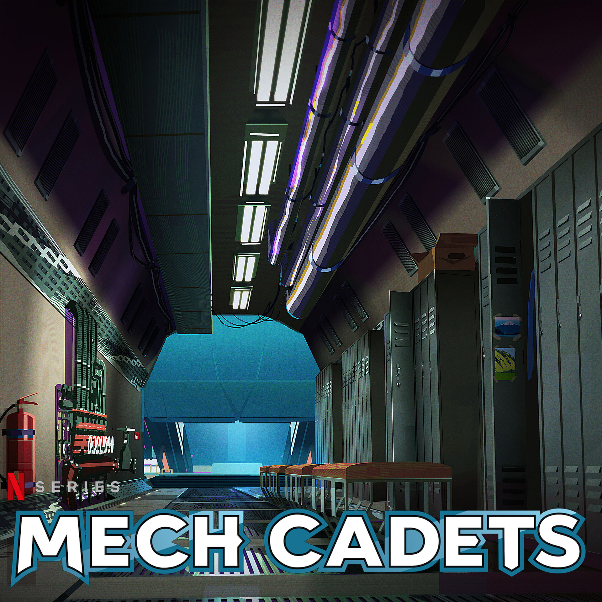 ArtStation - Mech Cadets - Academy Locker Rooms & Corridors