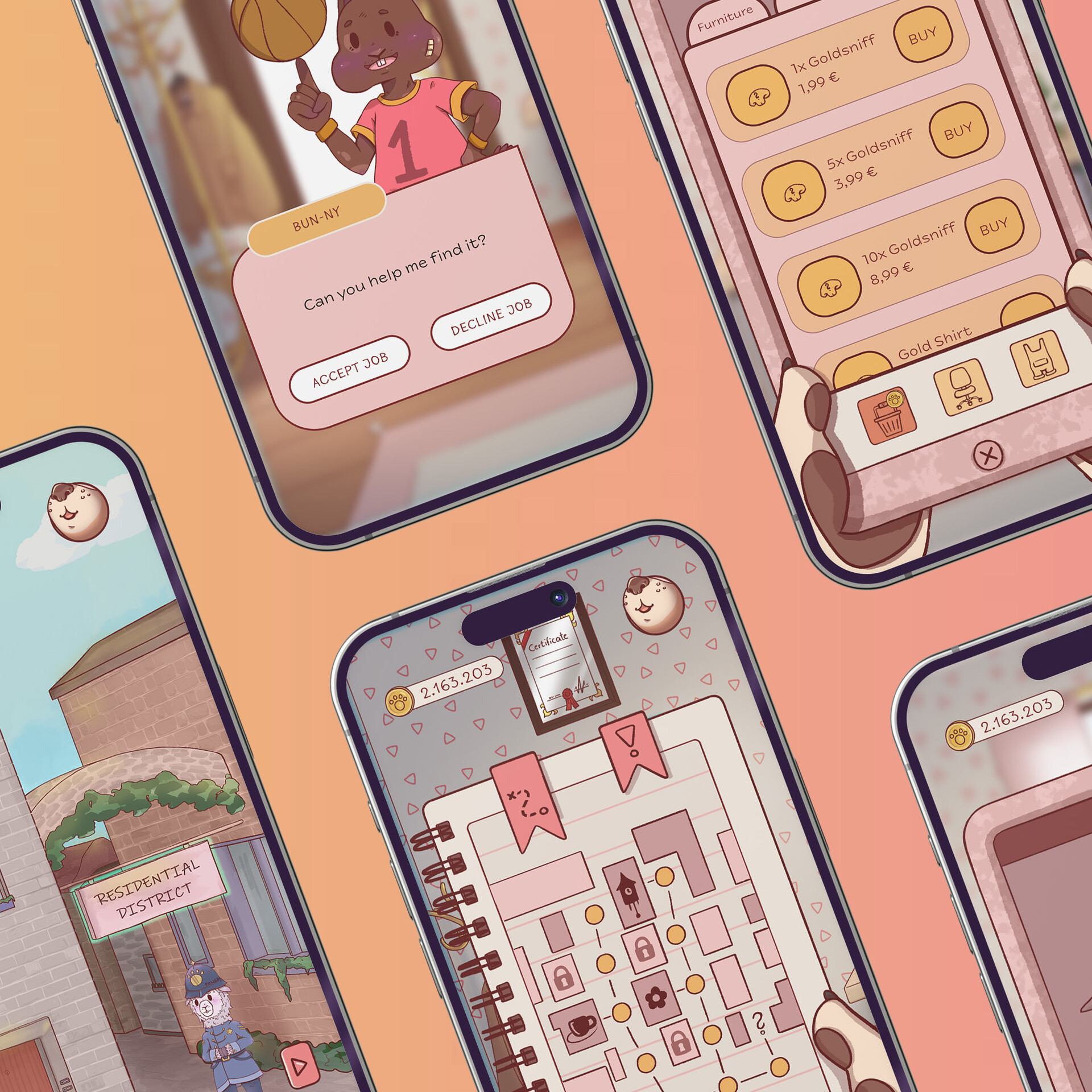 ArtStation - Nozy: A pawsome Detective (UI/UX Design)