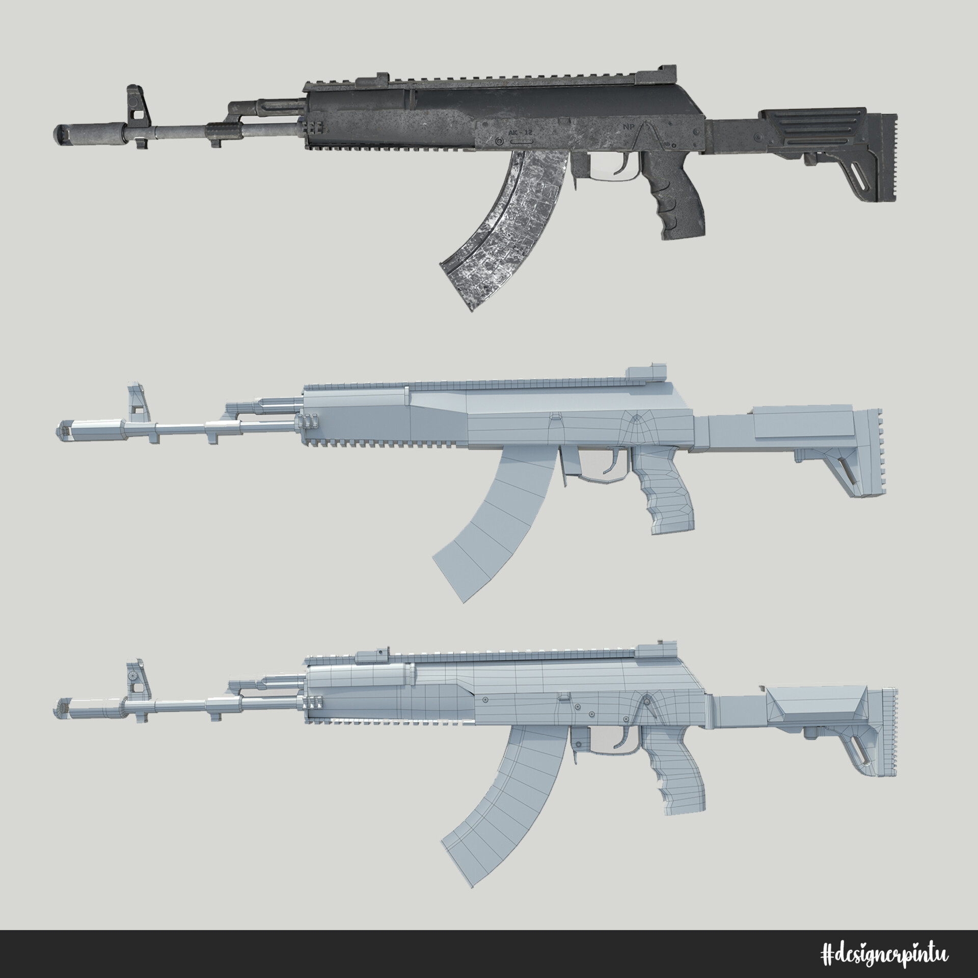 ArtStation - 3D Gun Model (Game)