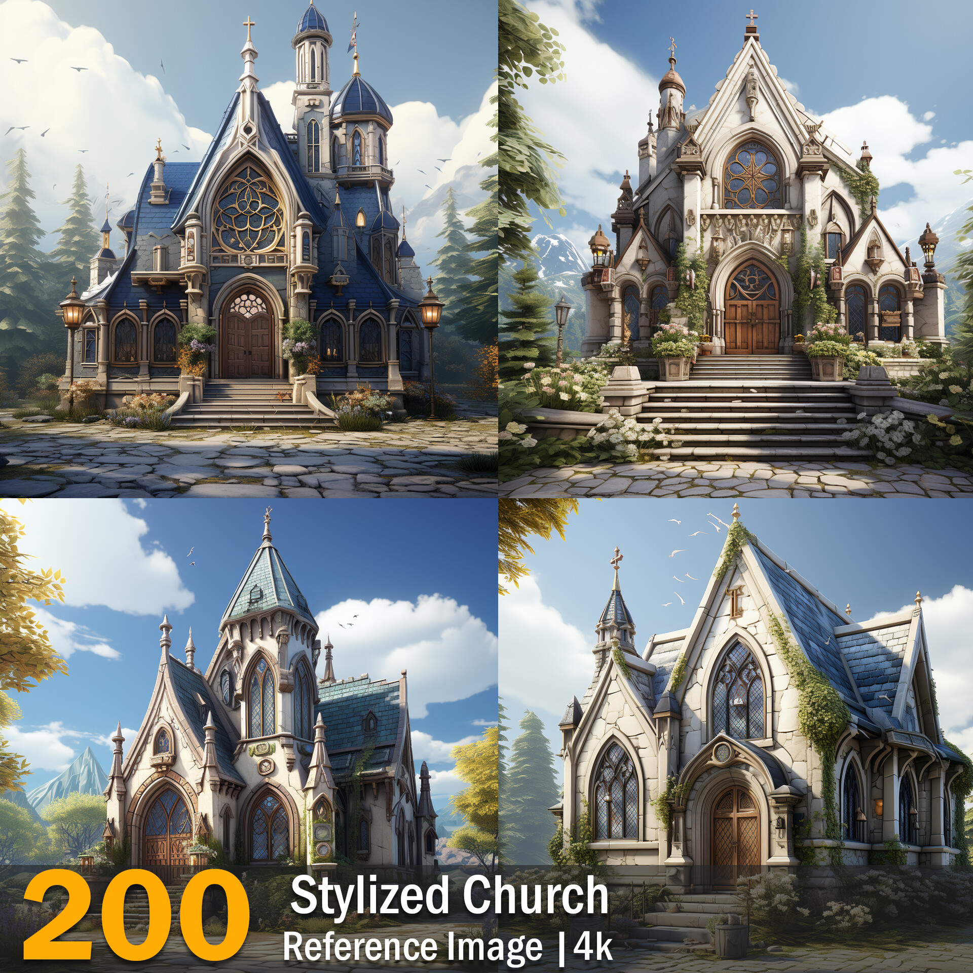 ArtStation - Stylized Church | Reference Images | 4K