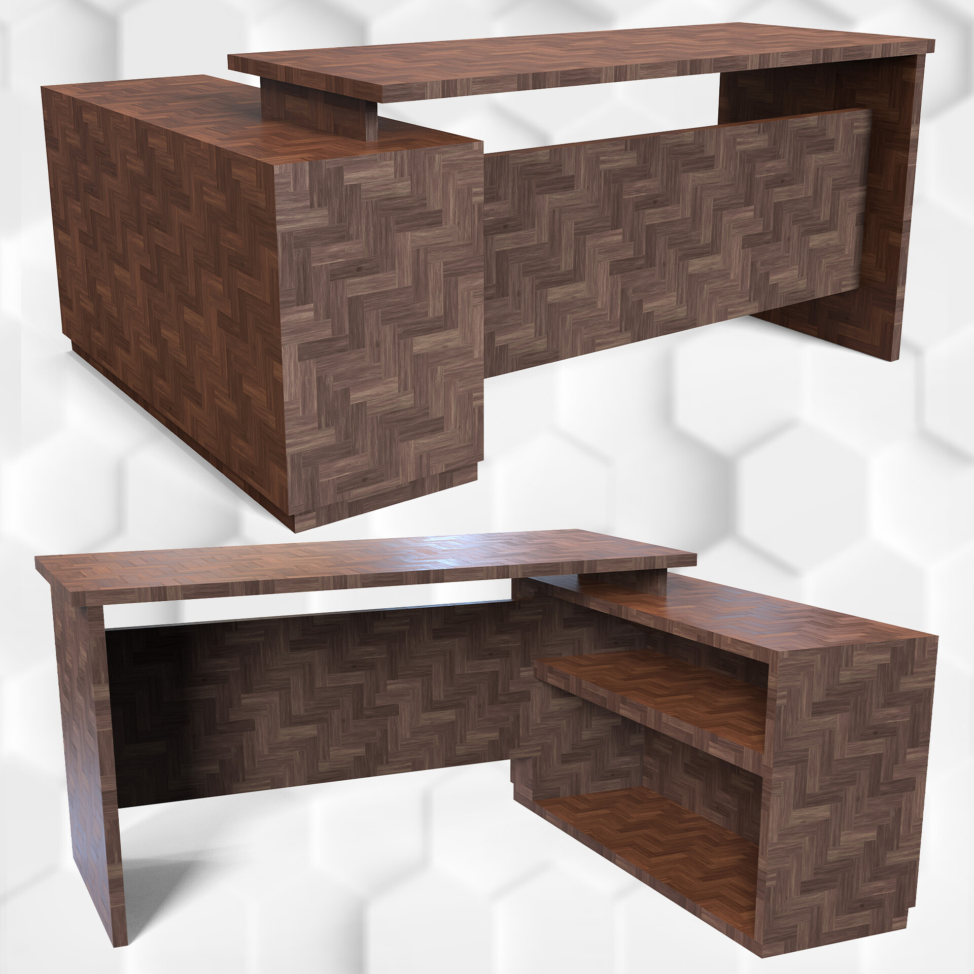 ArtStation - Office Desk Design Model