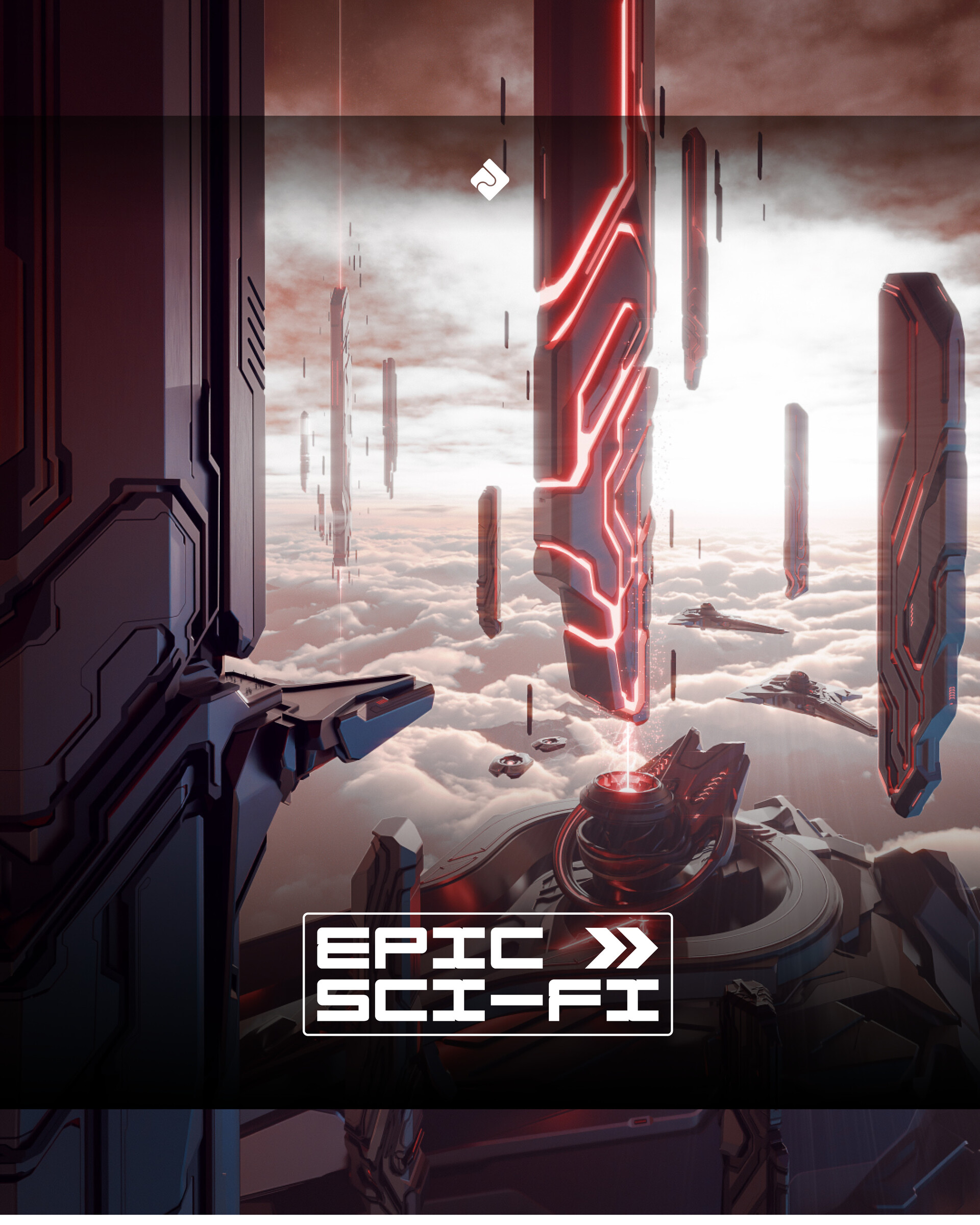 ArtStation - Epic Sci-Fi - Hard Surface Sci Fi Buildings And Assets 3D ...