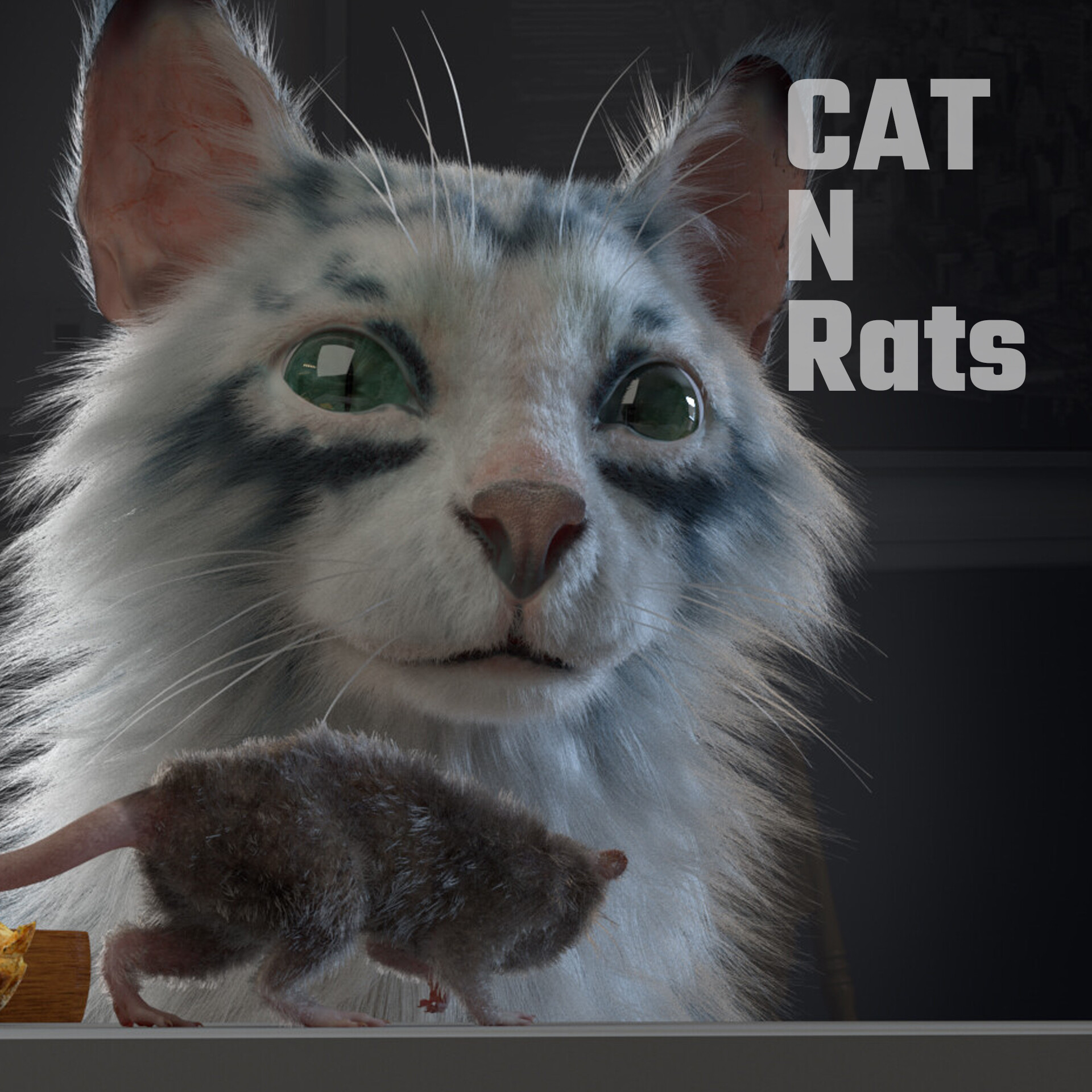 ArtStation - Cat grooming with Yeti