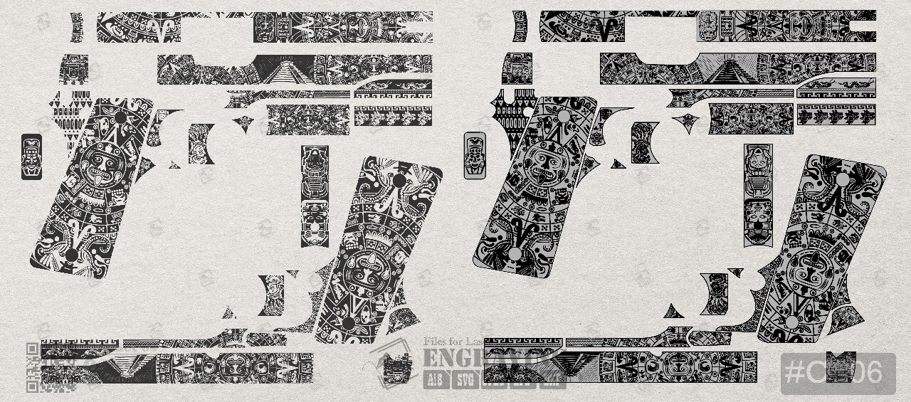 ArtStation - Fiber laser engraving vector design for Colt 1911 bundle