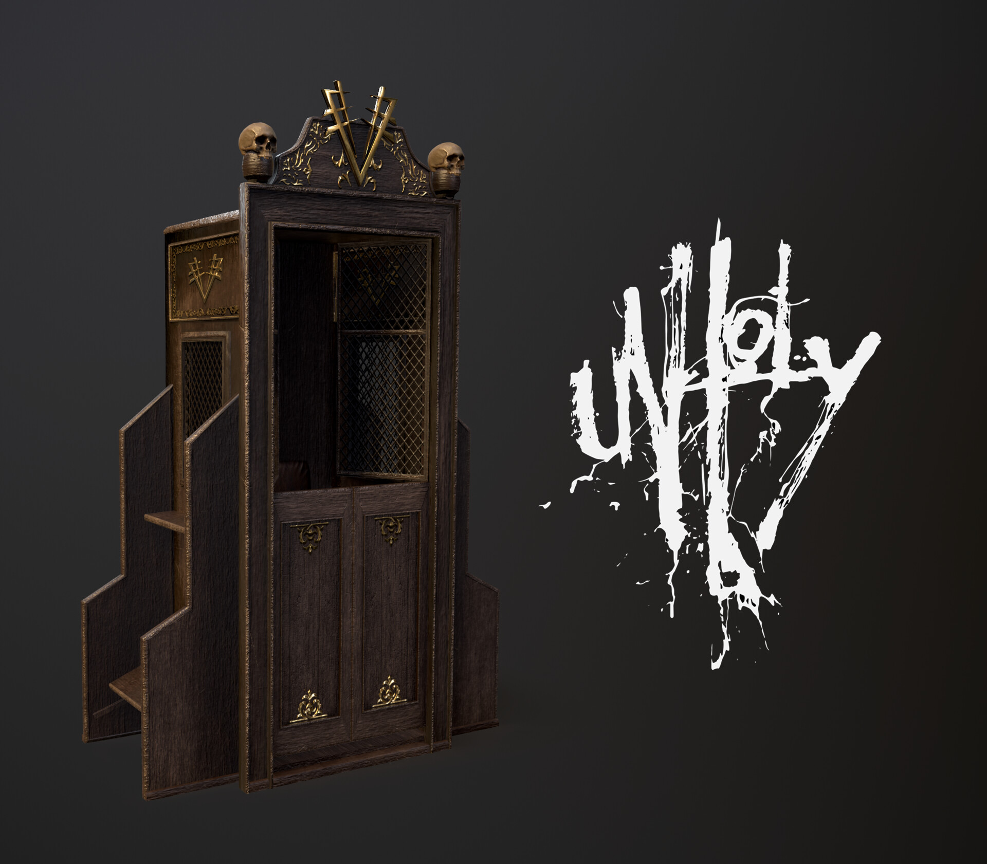 ArtStation - Unholy Confessional And Glasscase
