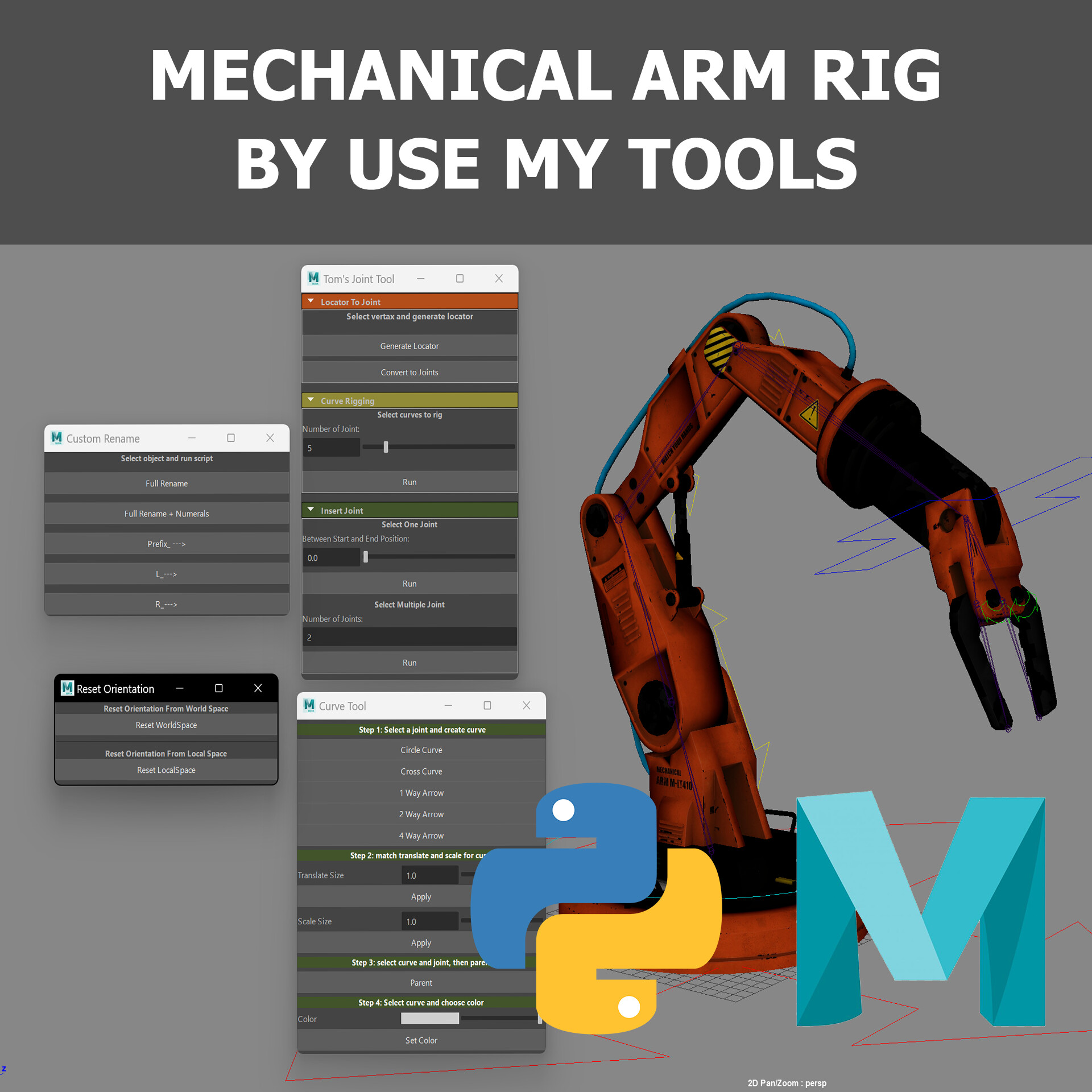 ArtStation - Rig Mechanical Arm Using My Tools