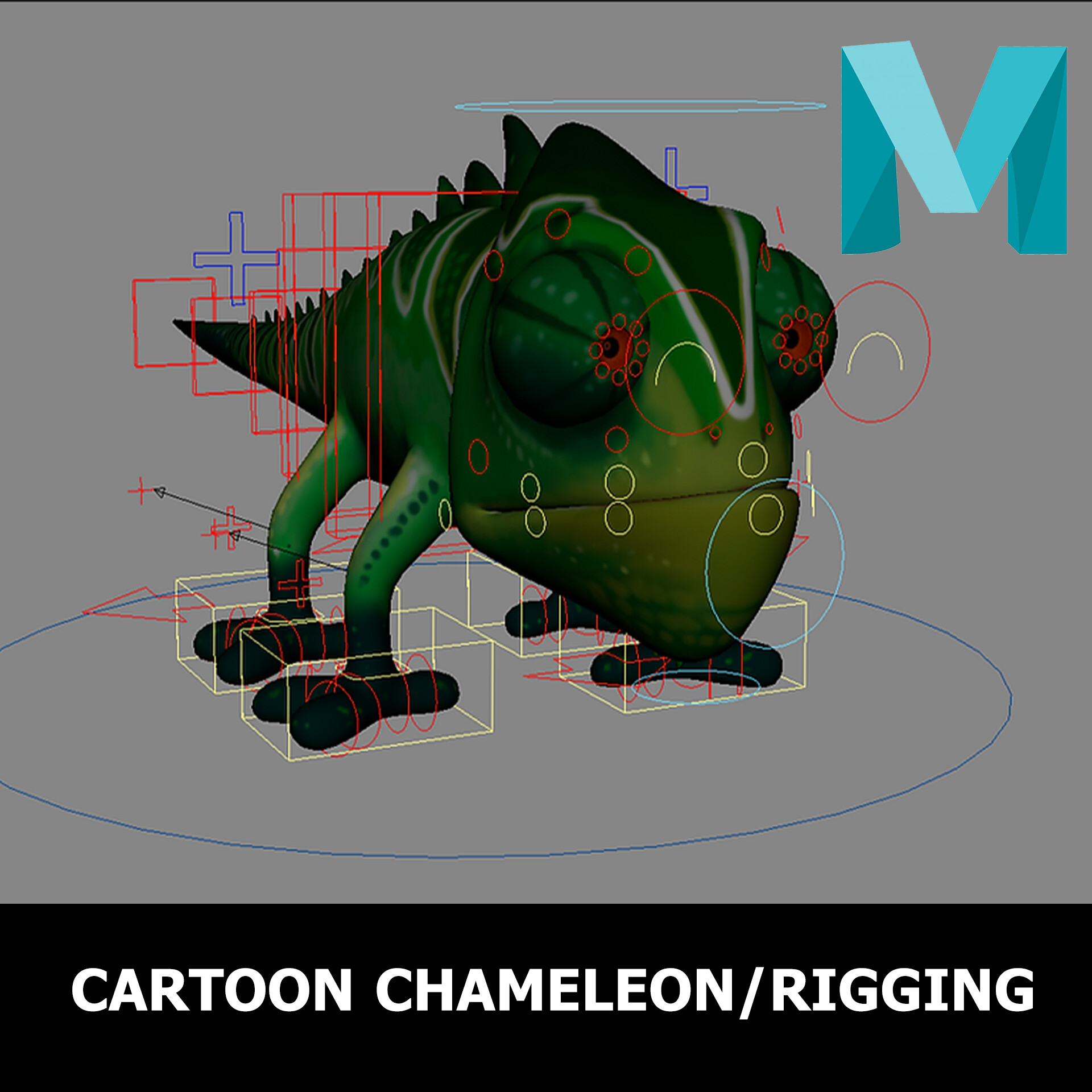 ArtStation - Cartoon Chameleon Rigging