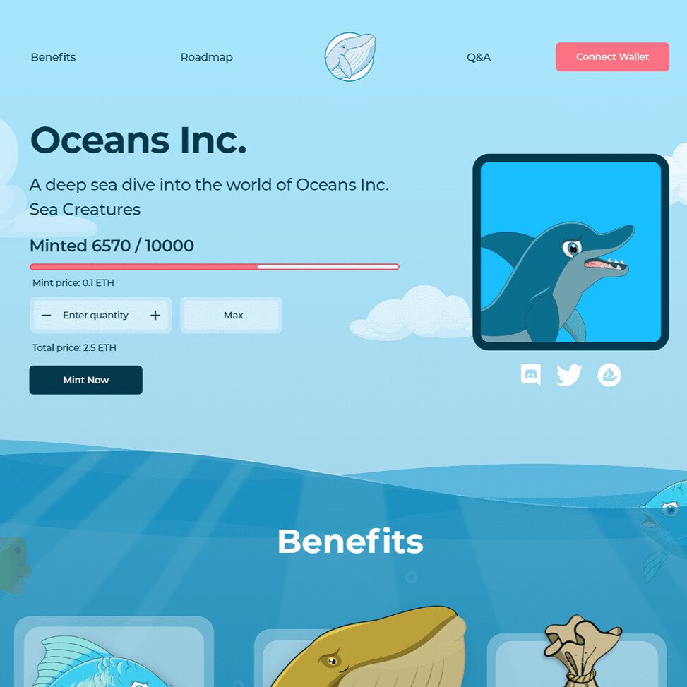 ArtStation - OCEAN INC | WEBSITE UI/UX