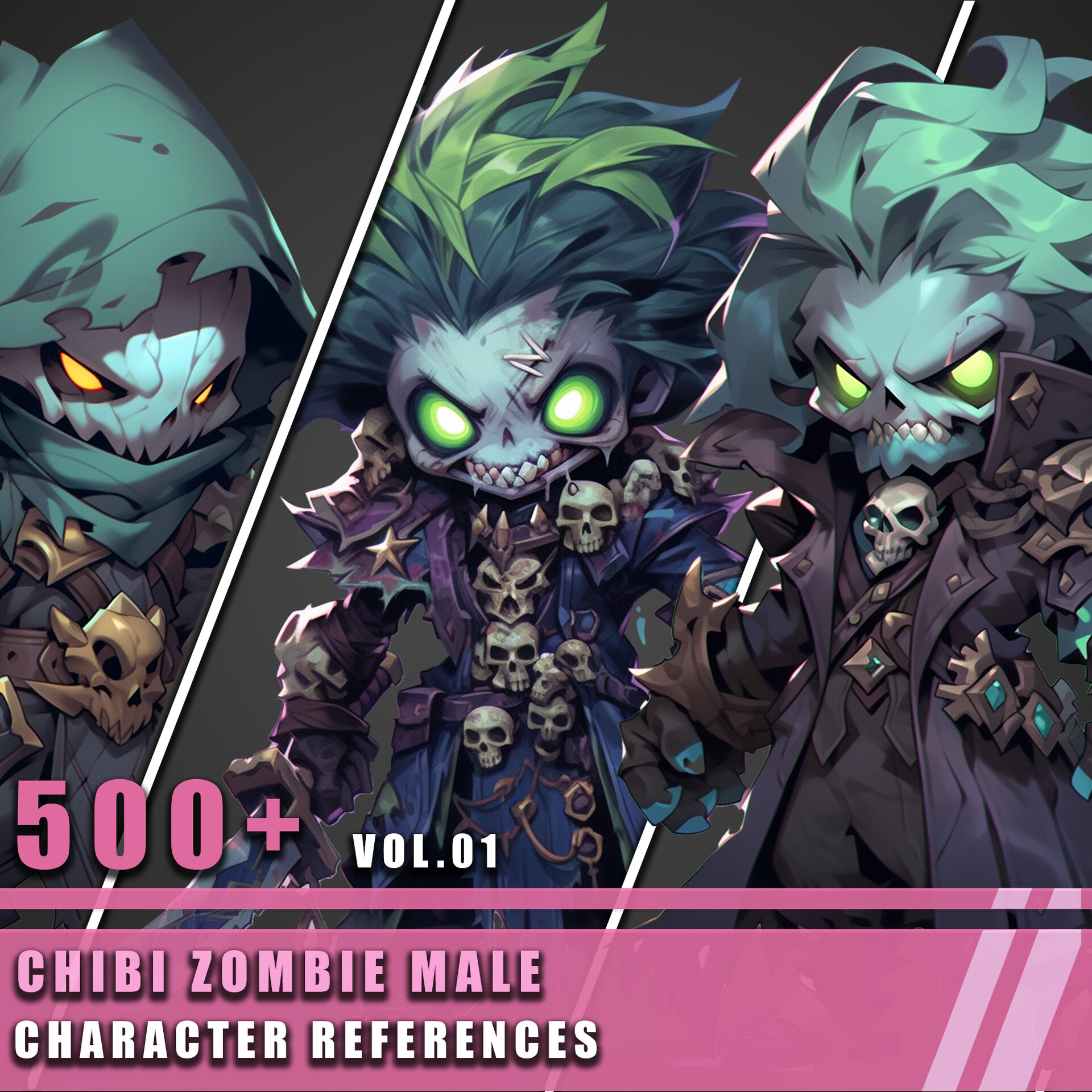 ArtStation - 500+ Chibi Zombie Male - Character References Vol.01