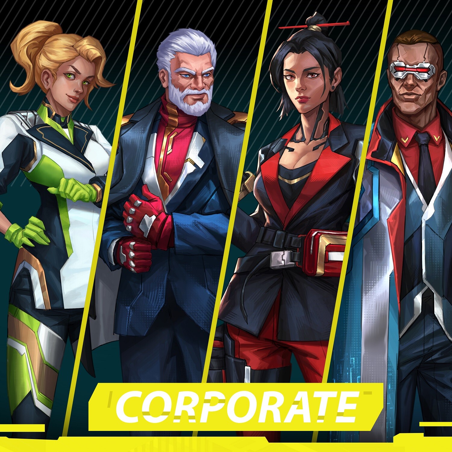 ArtStation - Cyberpunk Character Roles_CORPO