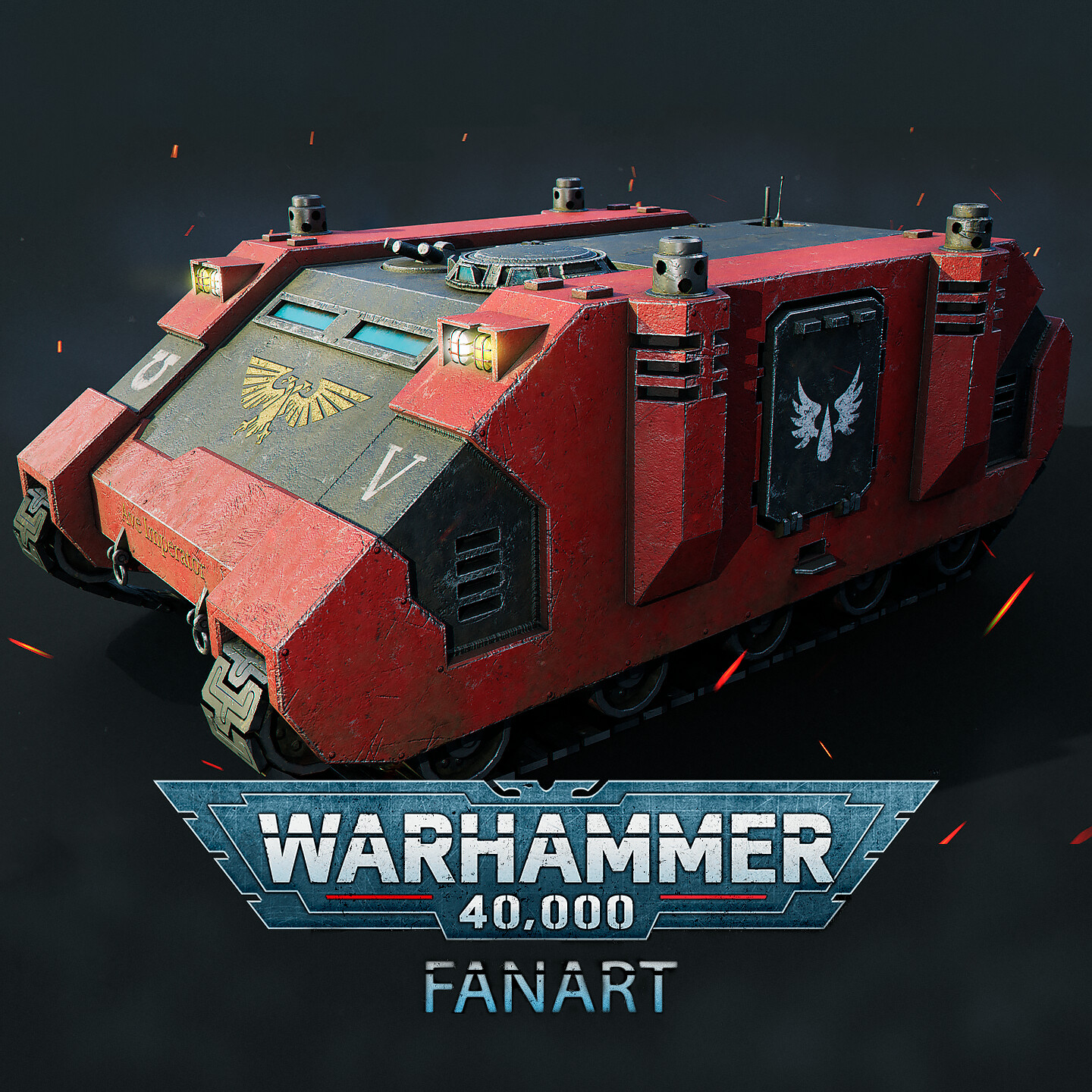 ArtStation - Warhammer40k Rhino Tank