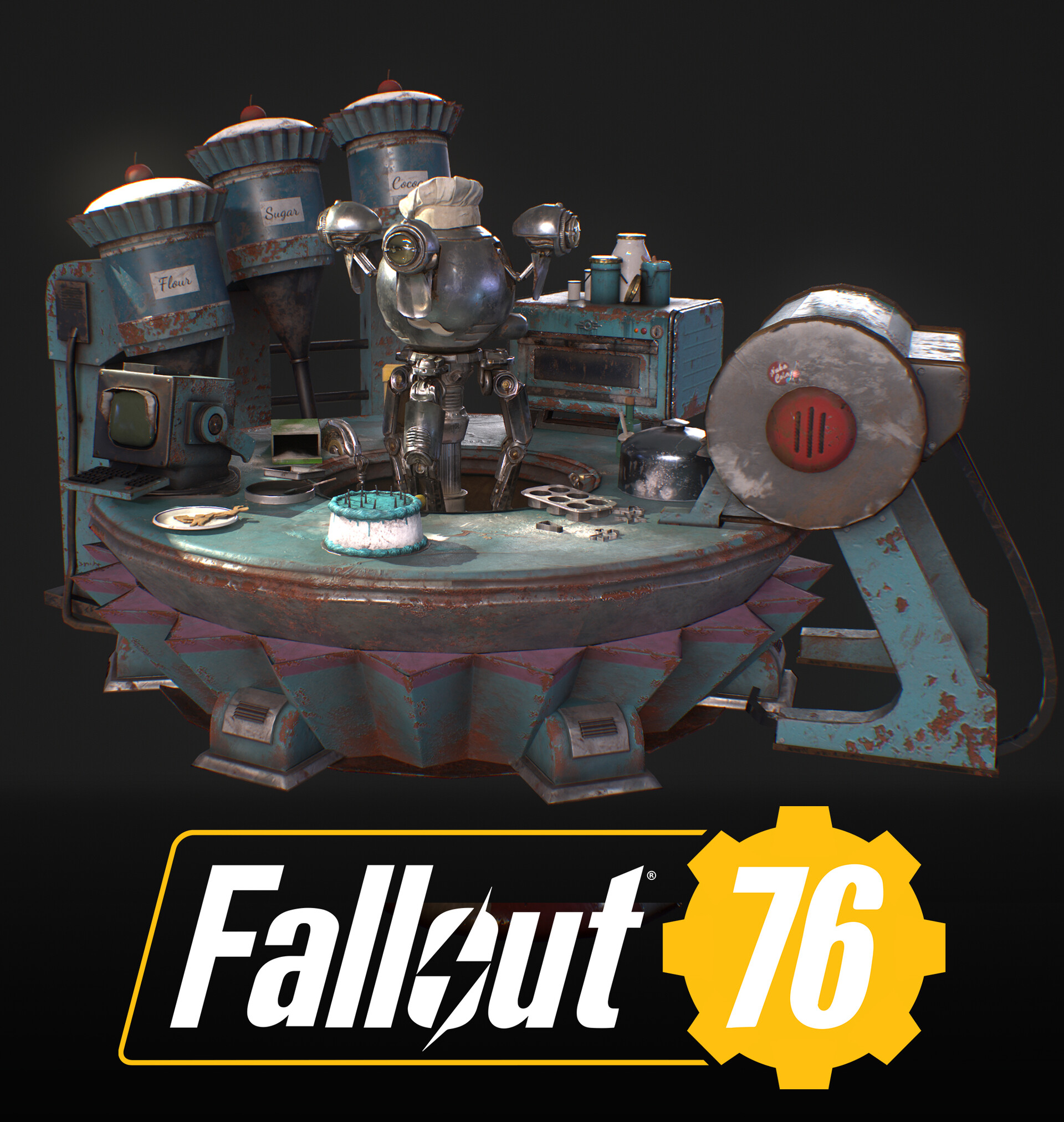 ArtStation - Fallout 76: Mr. Handy Cake Maker