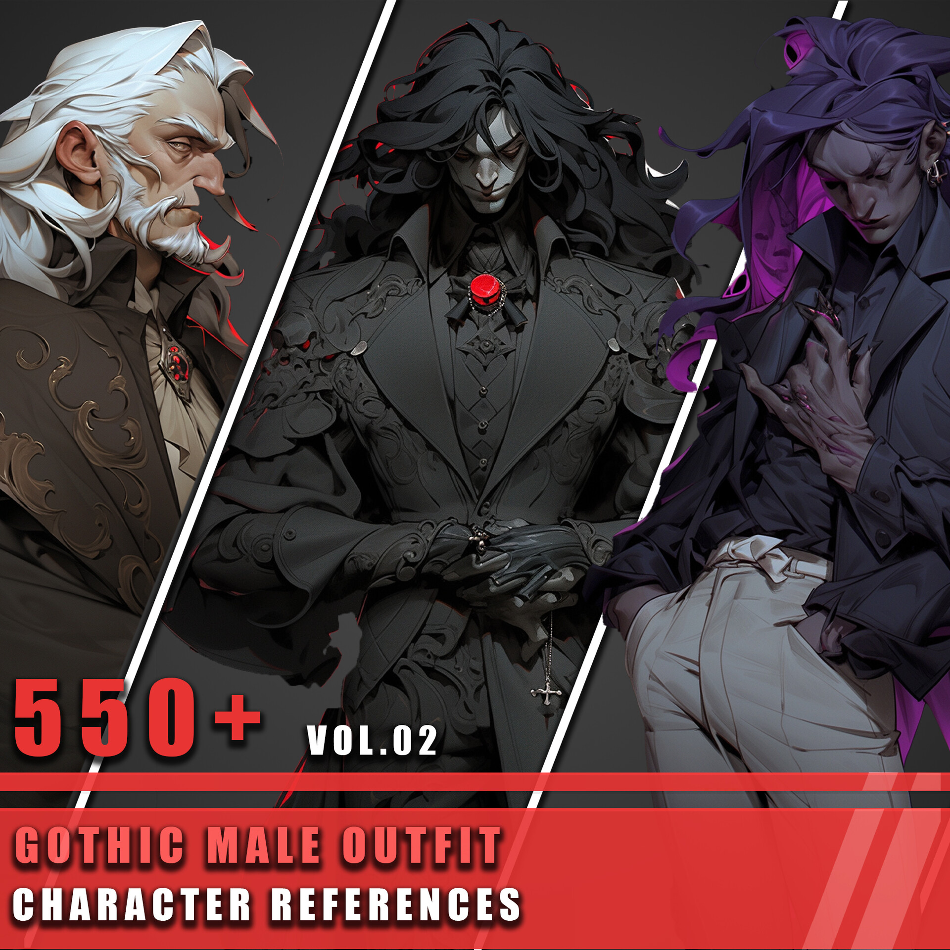 ArtStation - 550+ Gothic Male Outfit - Character References Vol.02