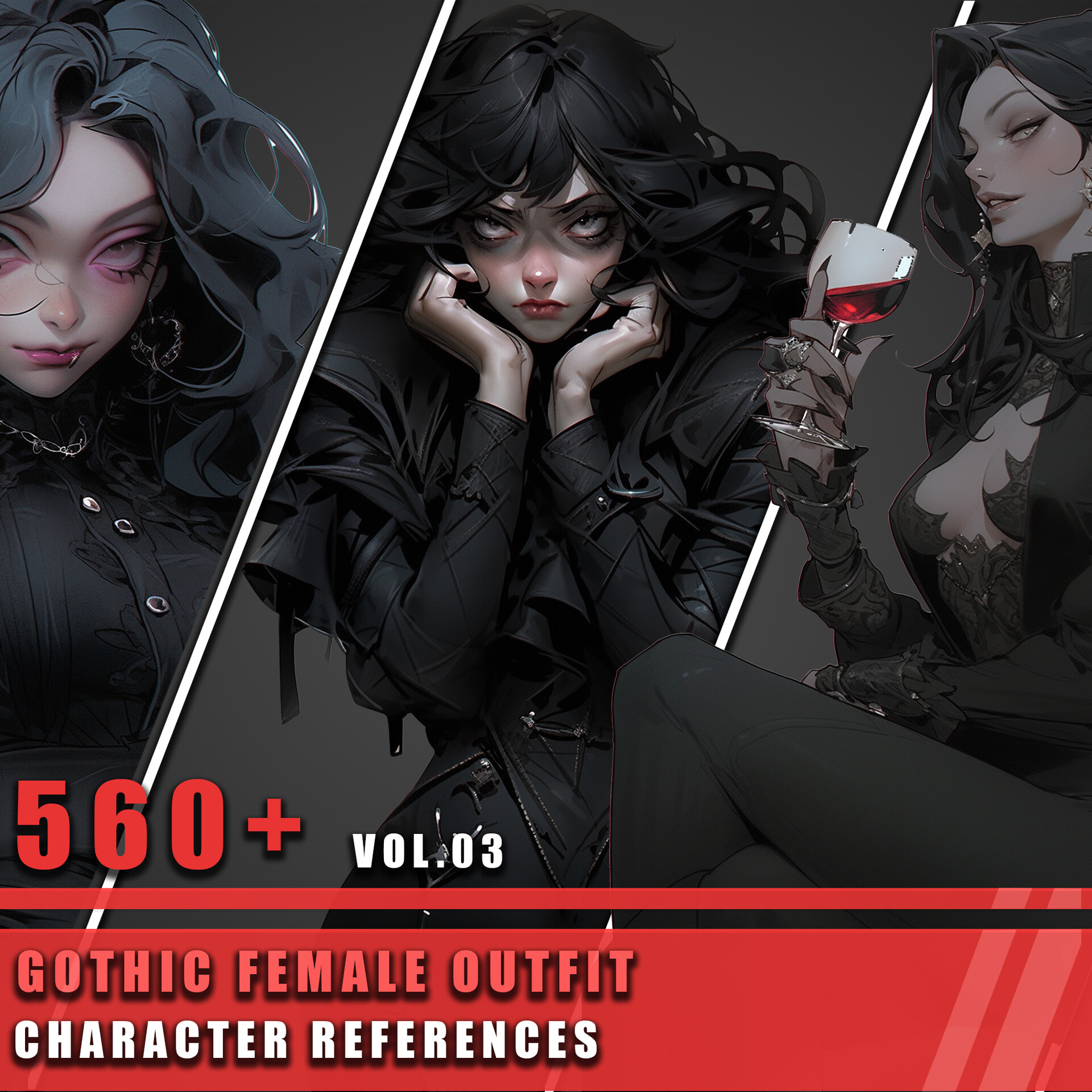 ArtStation - 560+ Gothic Female Outfit - Character References Vol.03