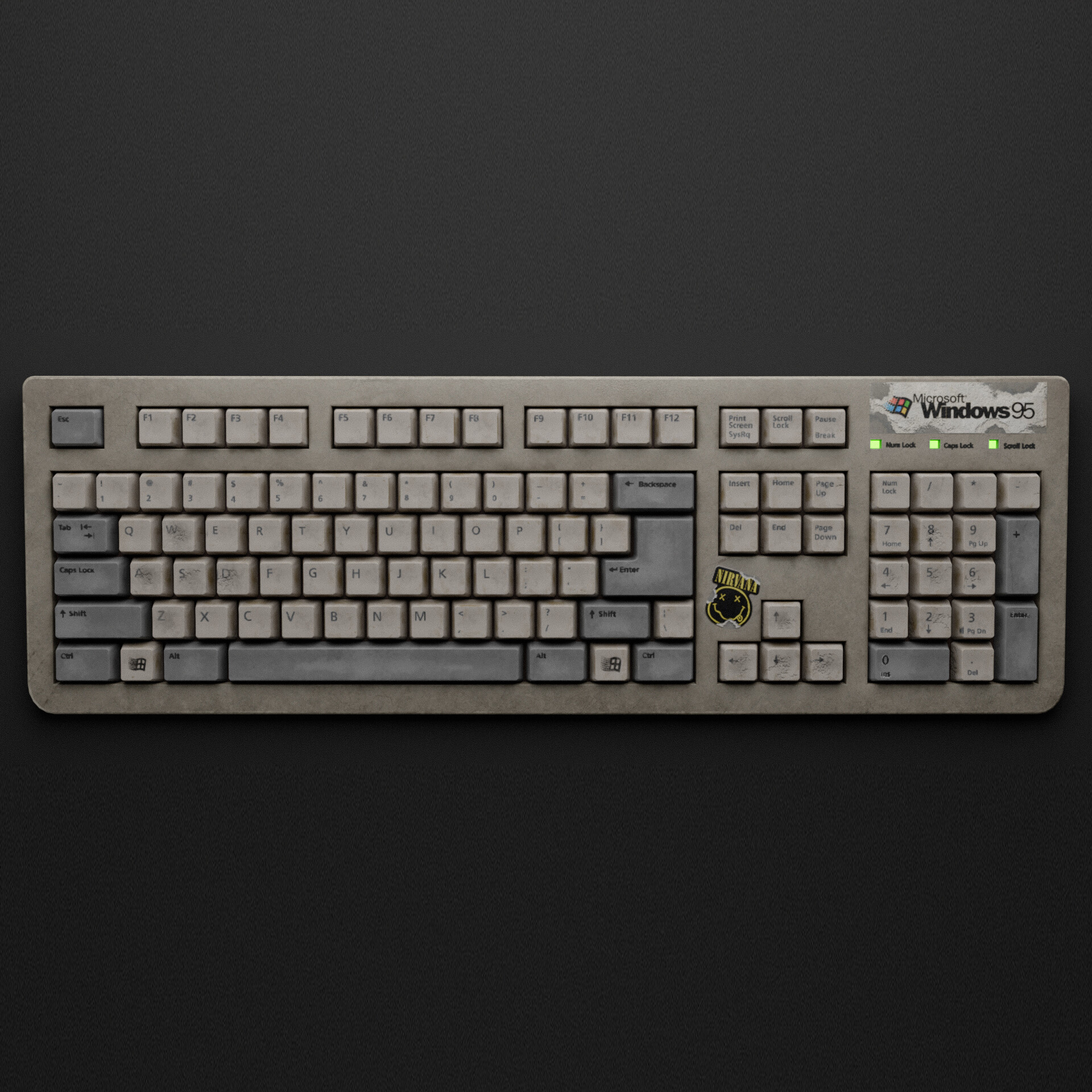 ArtStation - Old Pc Keyboard