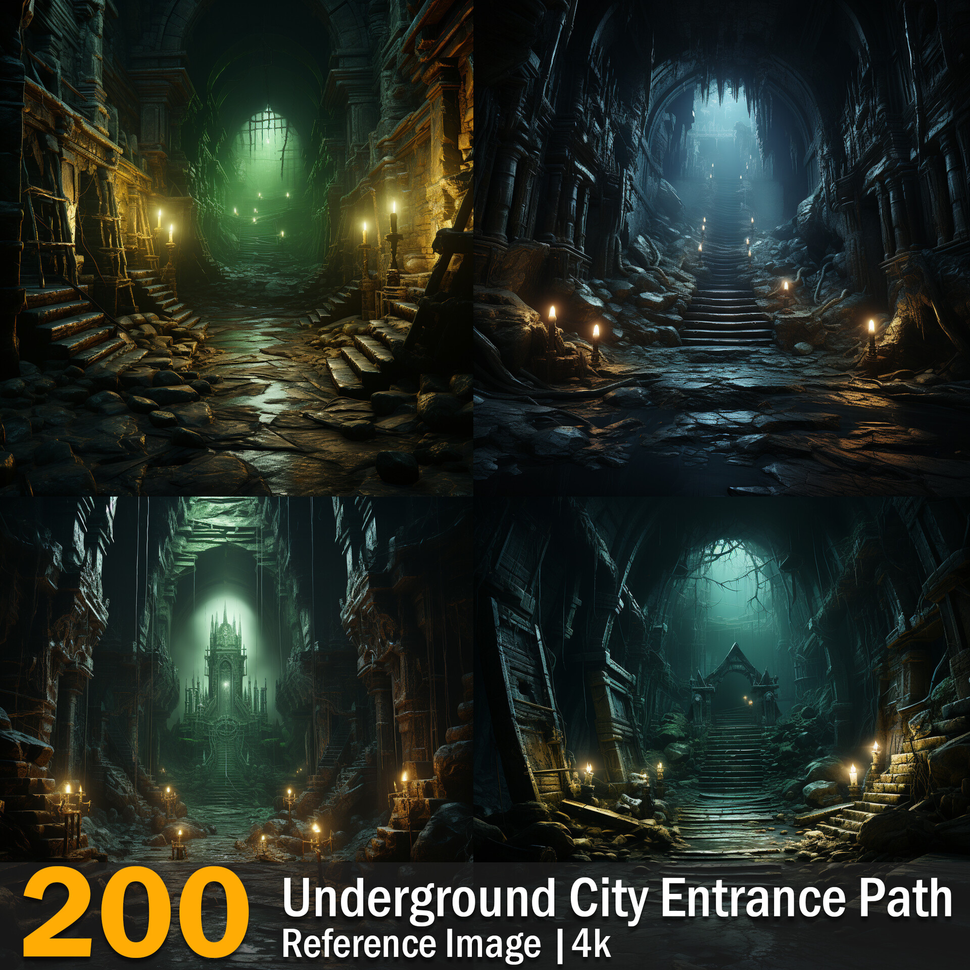 ArtStation - Underground City Entrance Path | Reference Images | 4K