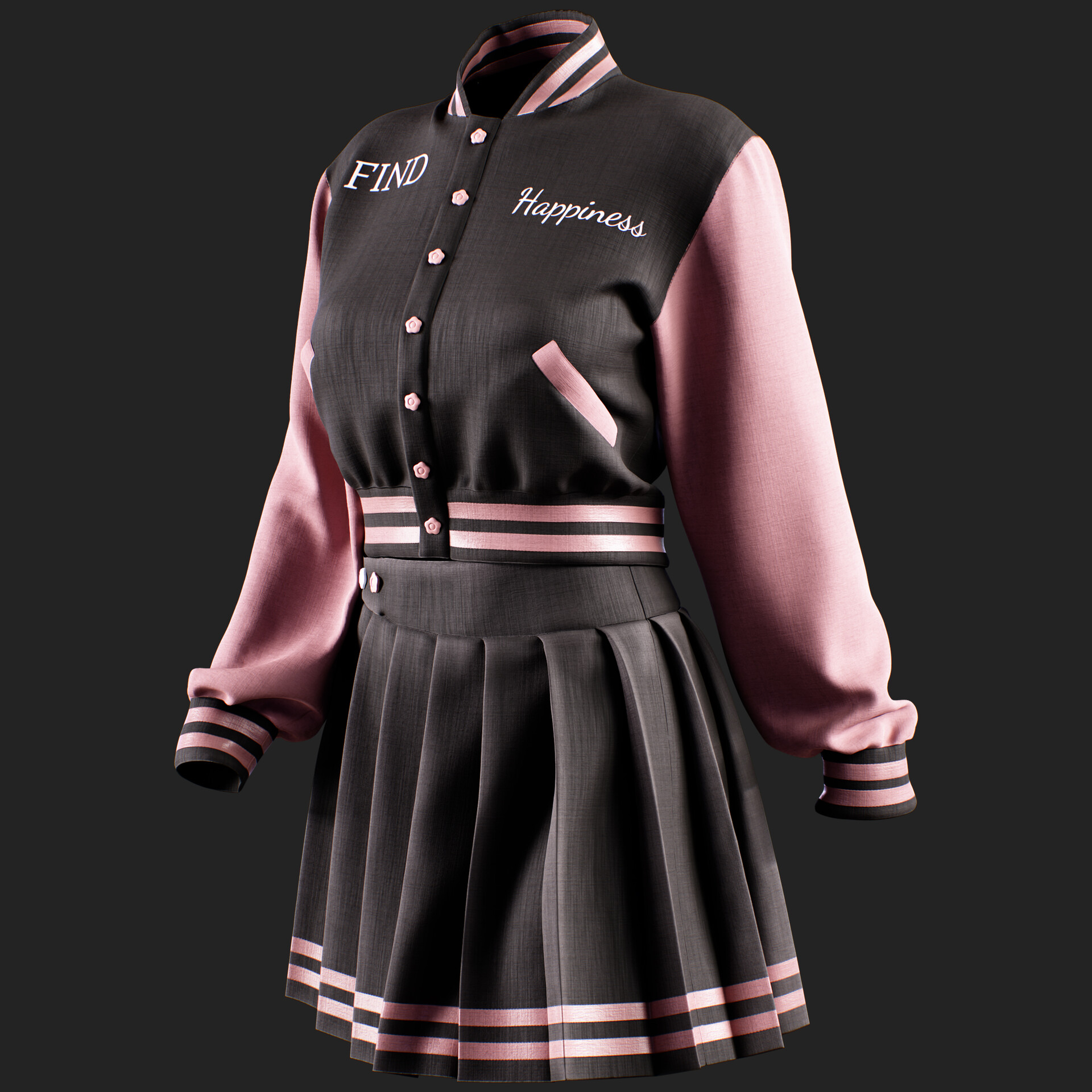 ArtStation - Girl's Outfit- Marvelous Designer/Clo3d + Smart Material ...