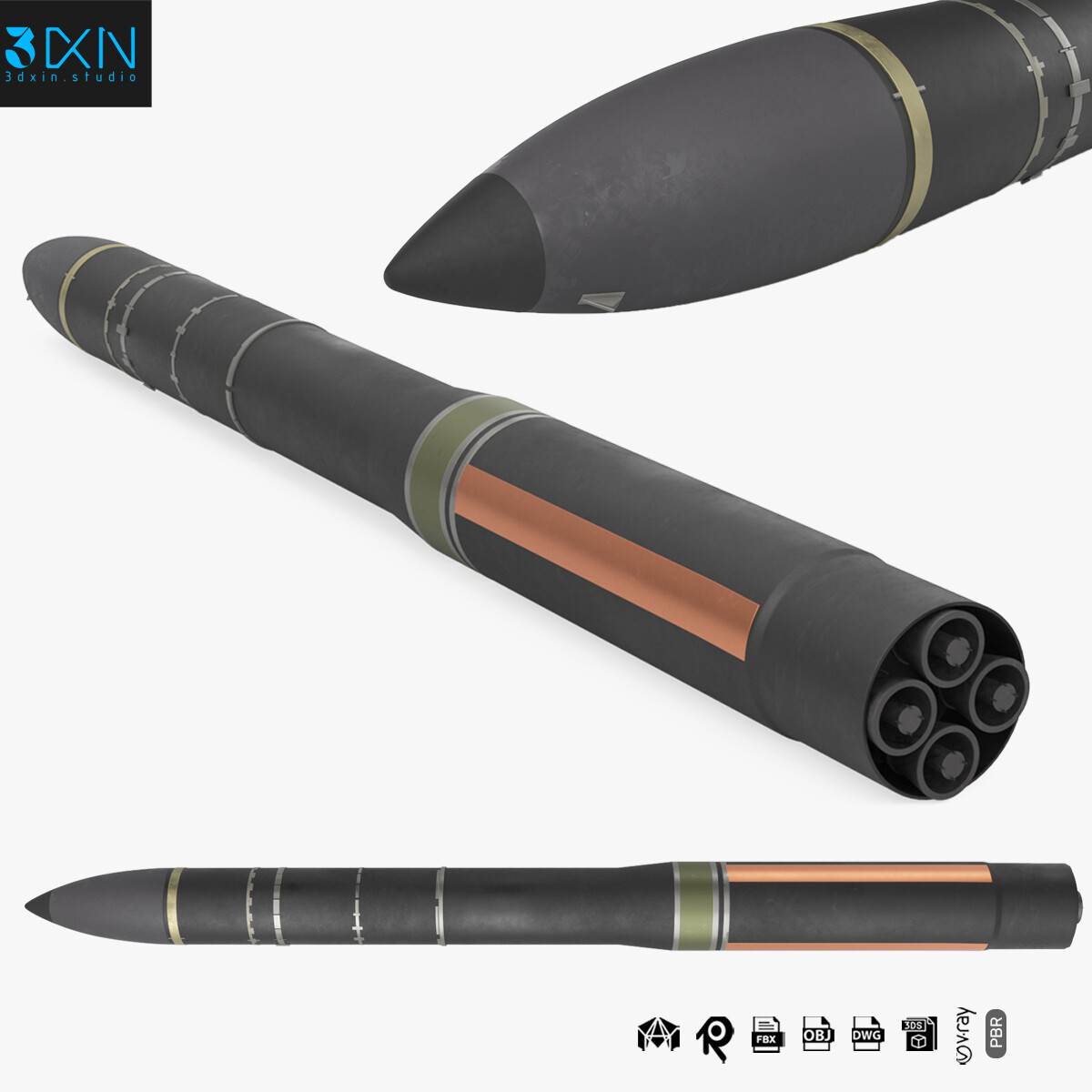 ArtStation - Topol-M (SS-27 Mod 1) ICBM Ballistic Missile 3D Model