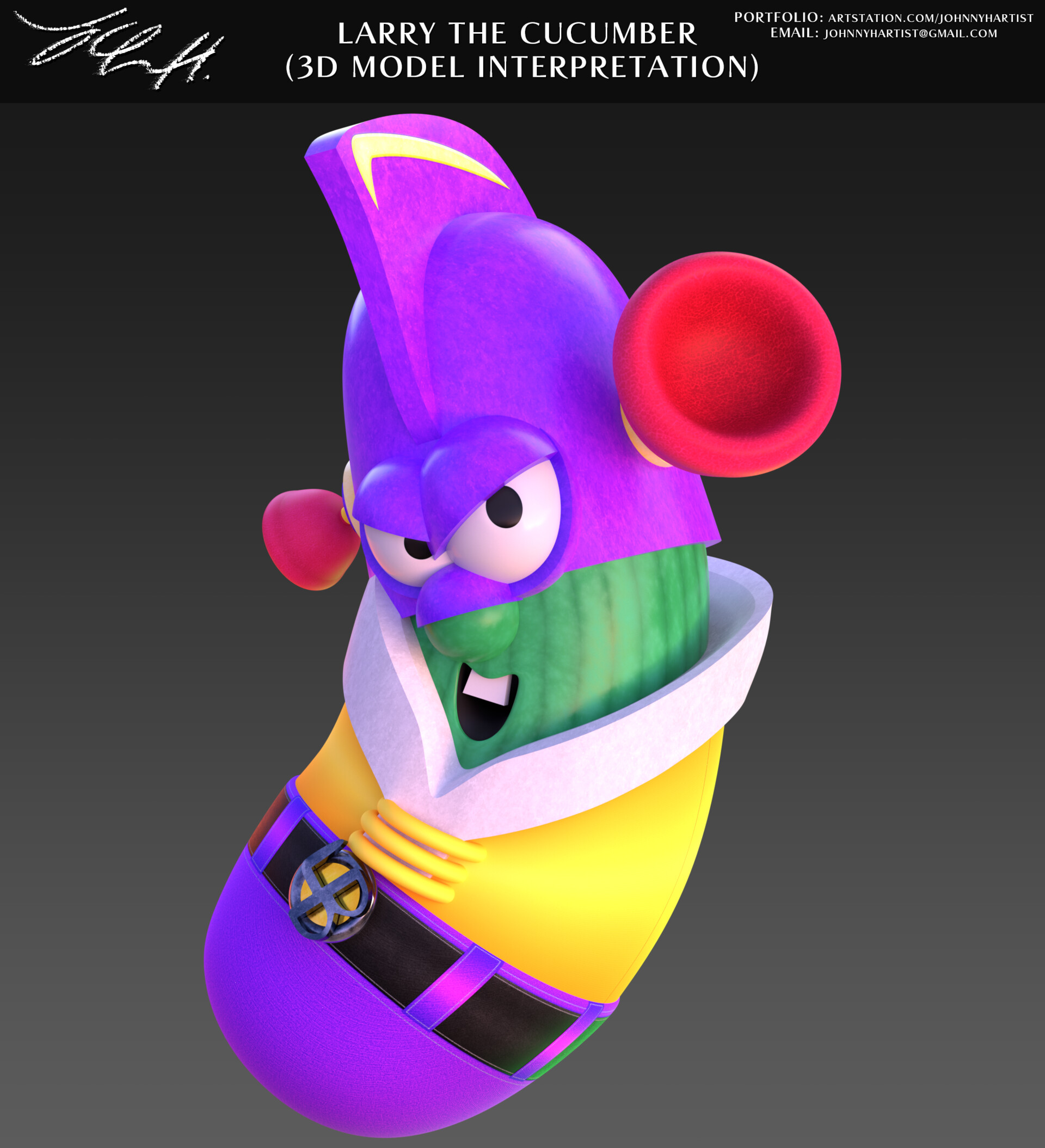 ArtStation - Larry The Cucumber (3D Model Interpretation)
