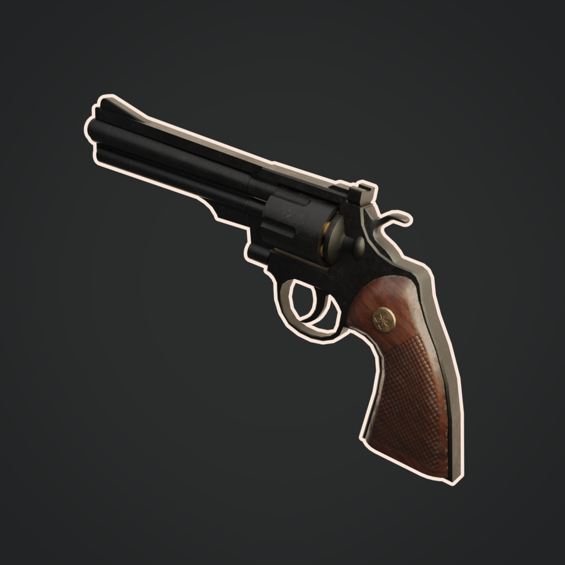 ArtStation - Stylized Revolver