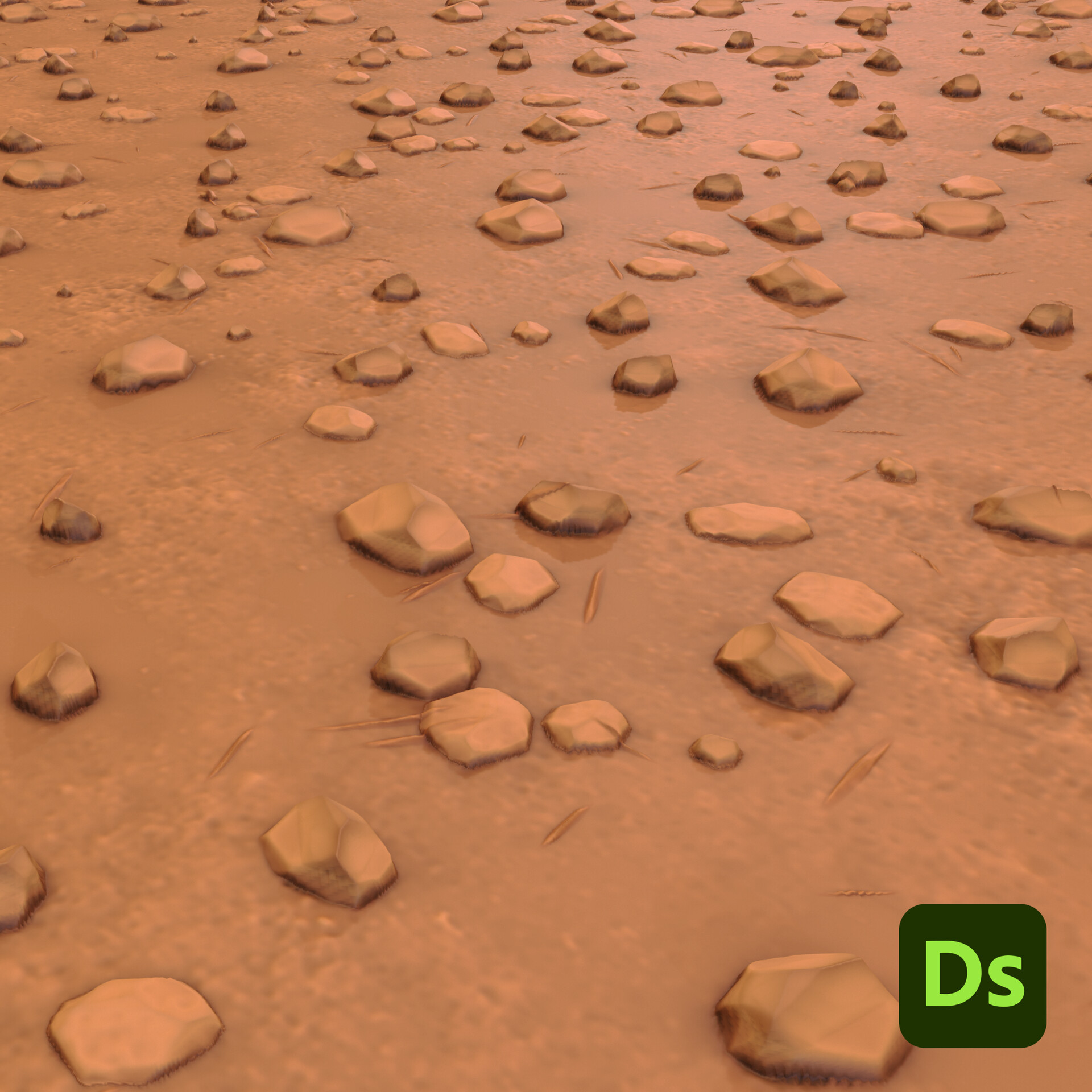 ArtStation - Dirt with Rocks
