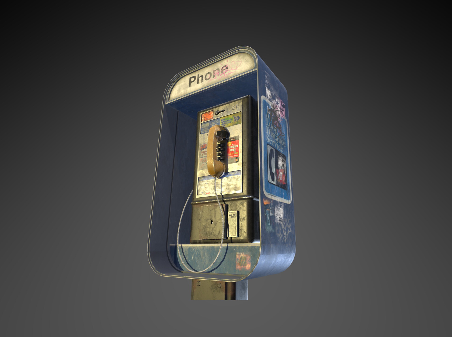 ArtStation - Payphone - 3D Prop