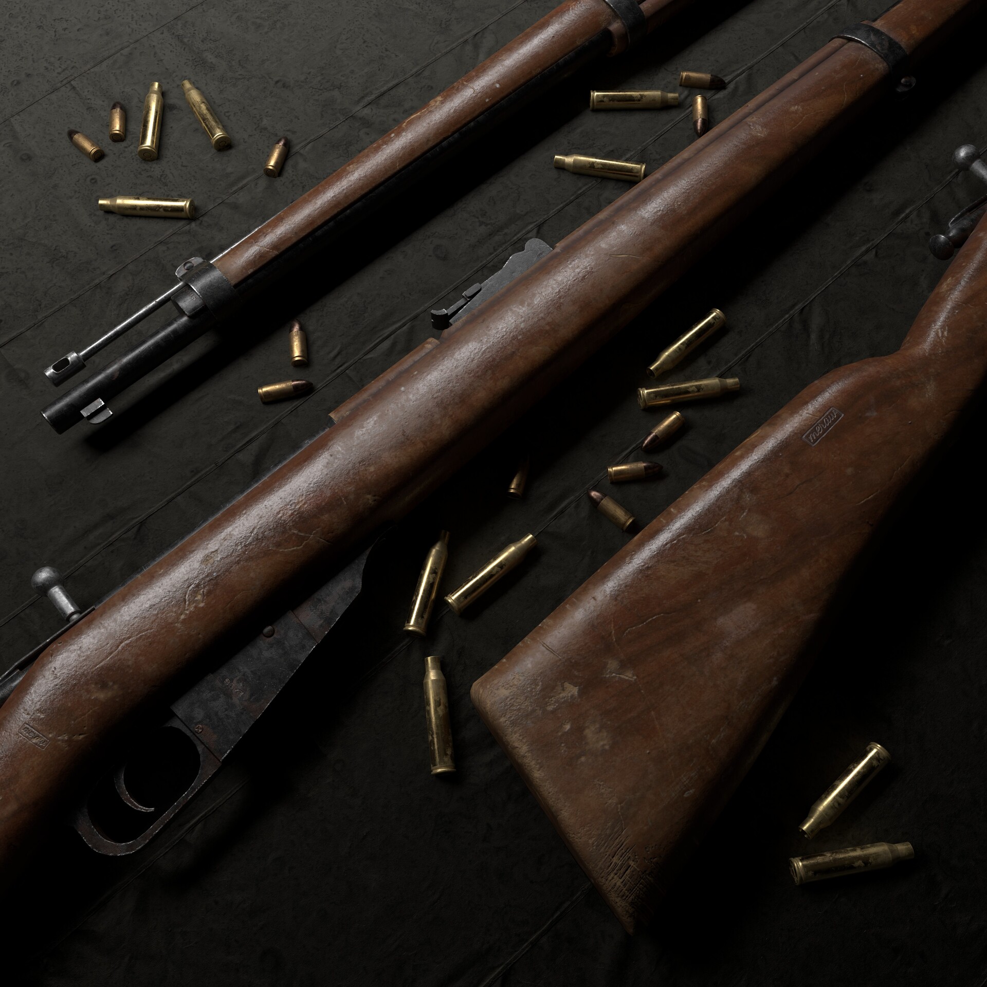 ArtStation - mosin rifle and bullets