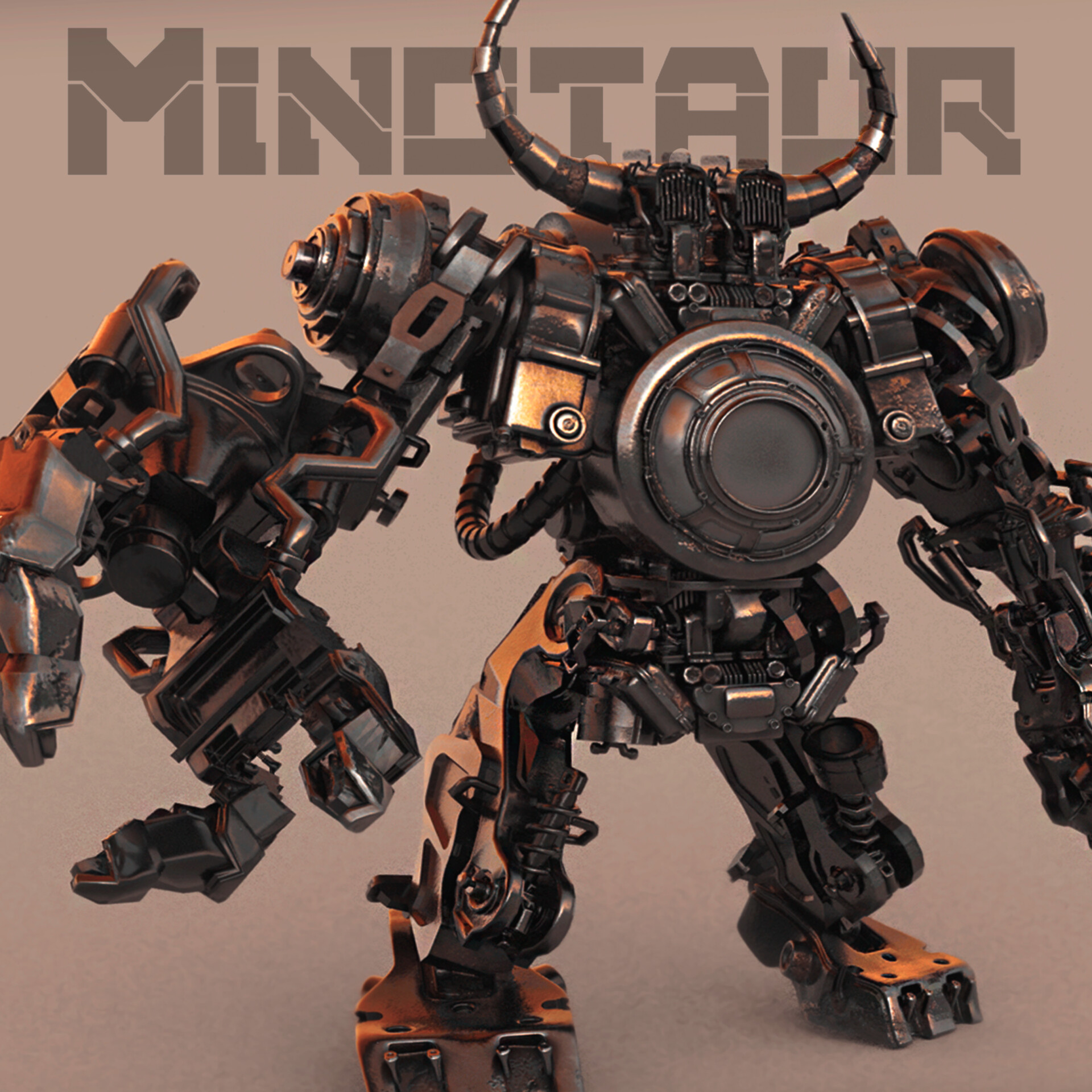 ArtStation - "Minotaur BattleRobot" | Hard Surface 3D Model