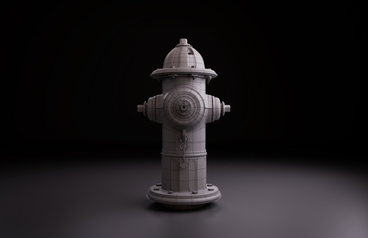 ArtStation - 3D Fire Hydrant Model: Revisions