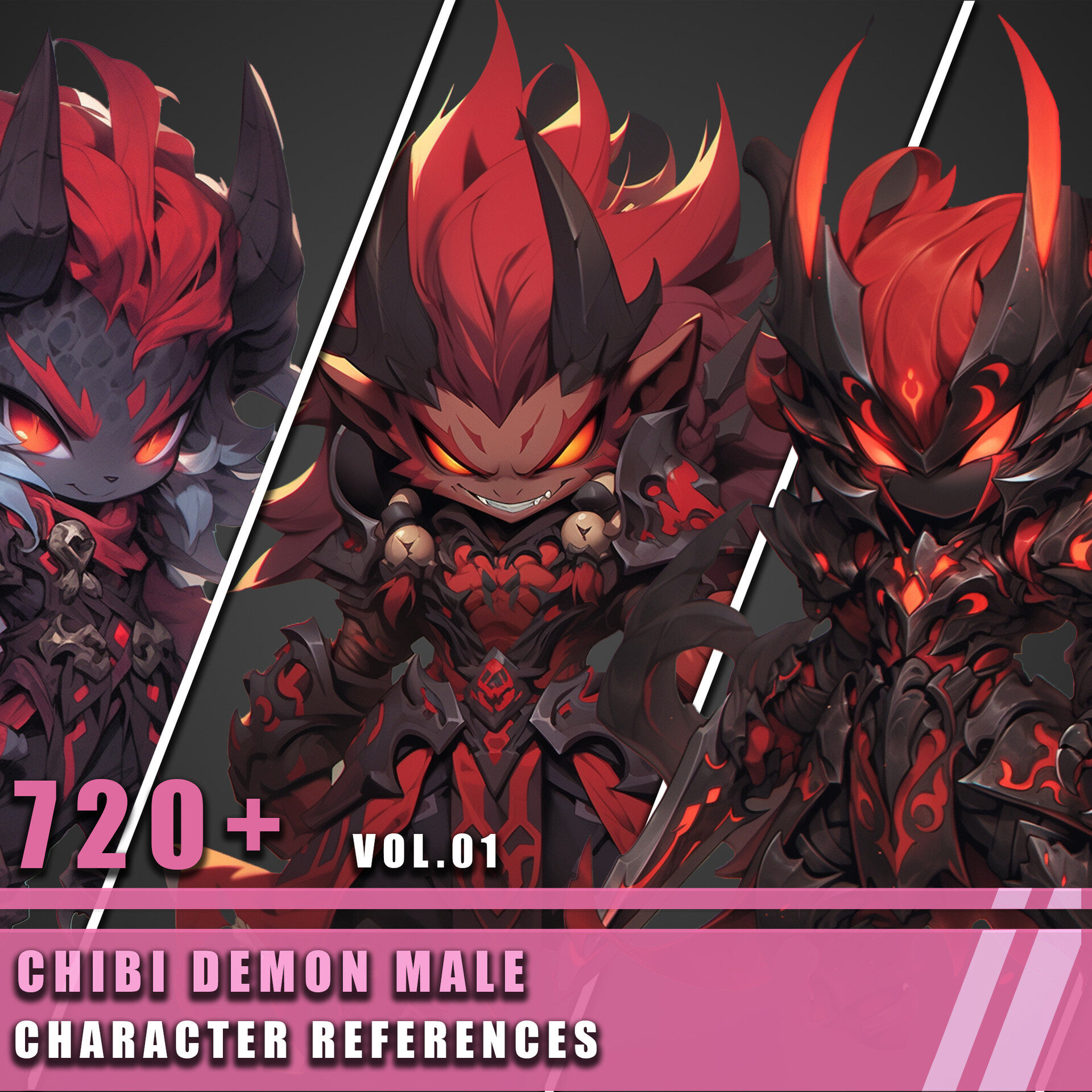 ArtStation - 720+ Chibi Demon Male - Character References Vol.01