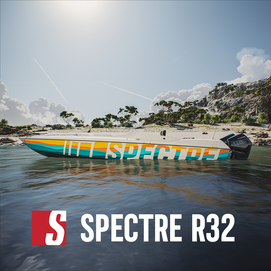 ArtStation - SPECTRE RACING 32 Offshore Powerboat in Shoreline Camouflage