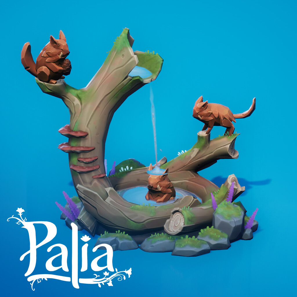 ArtStation - Palia - Finding Friends Chapaa Fountain