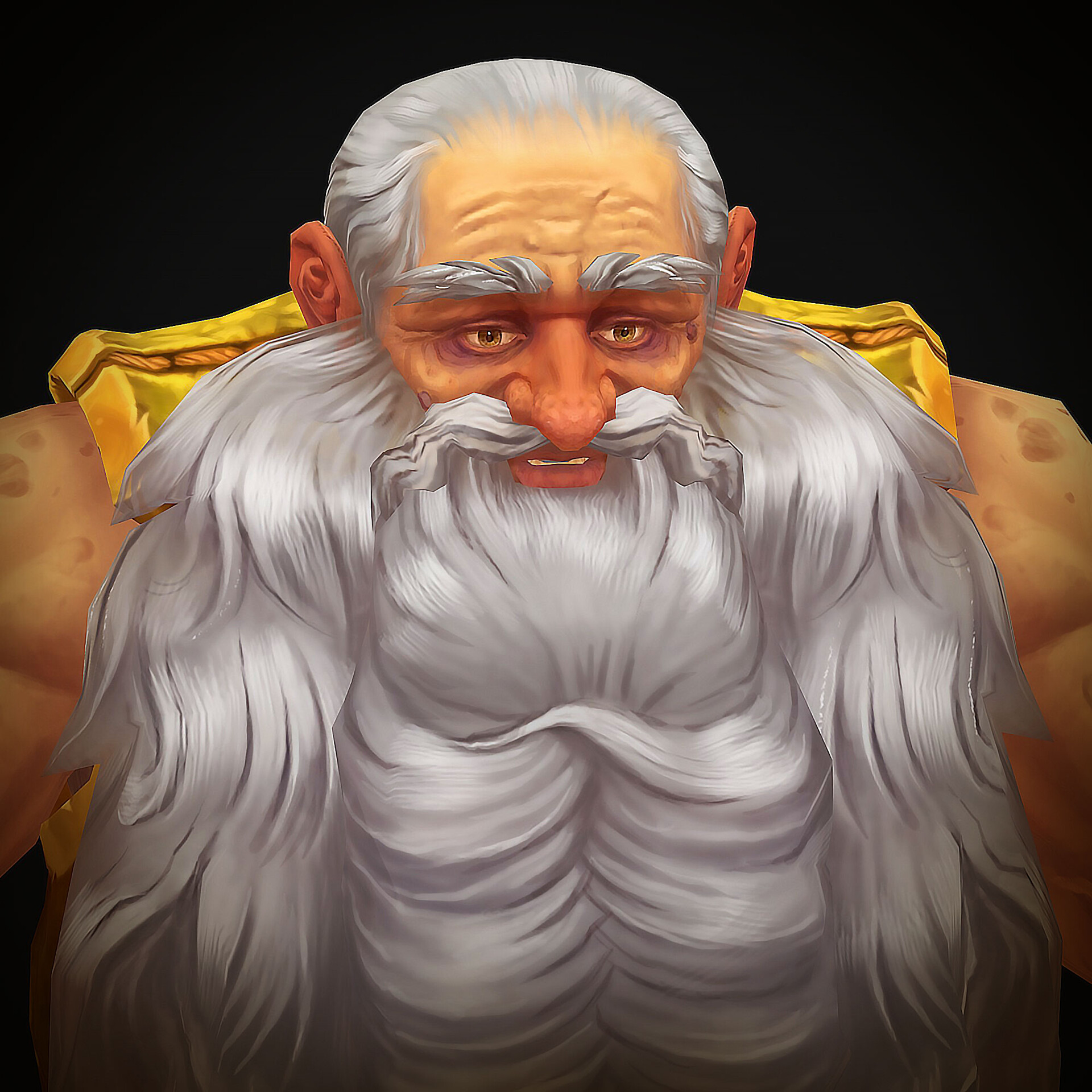 ArtStation - "Old Dwarf" hand-painted character