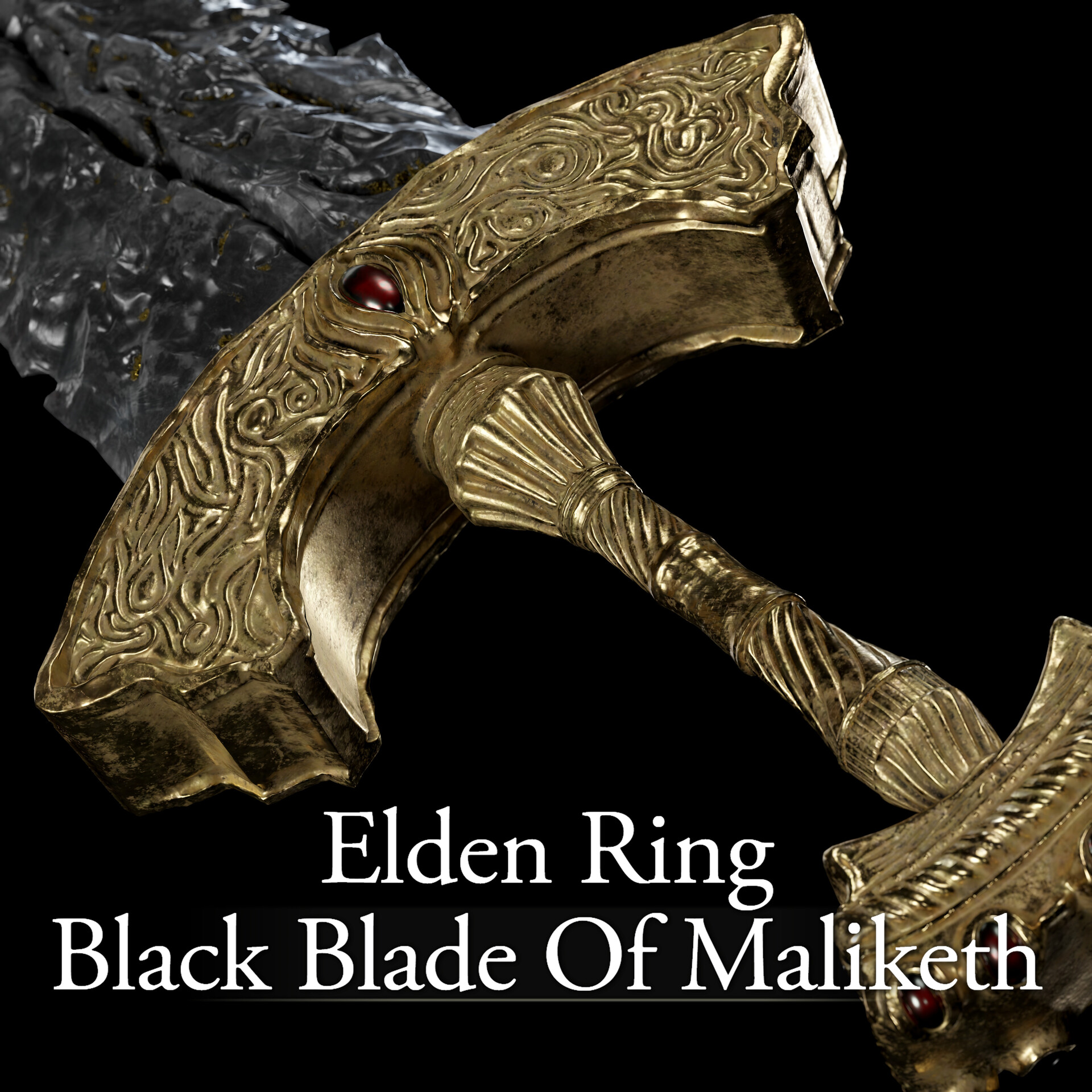 ArtStation - Elden Ring - Black blade of Maliketh restored - Real time ...