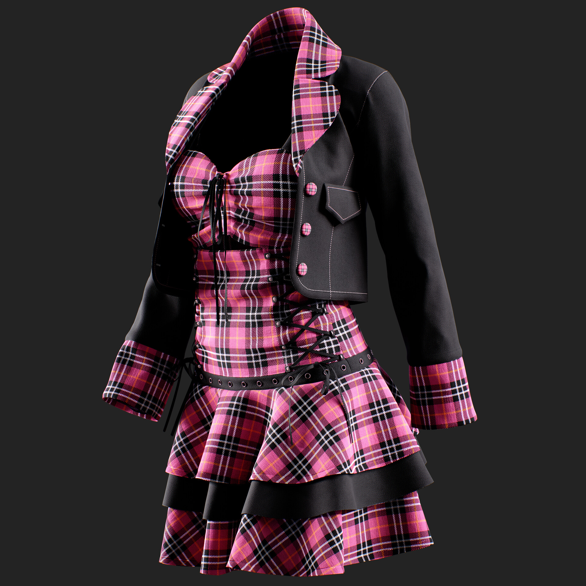 ArtStation - Girl's Outfit- Marvelous Designer/Clo3d + Smart Material ...