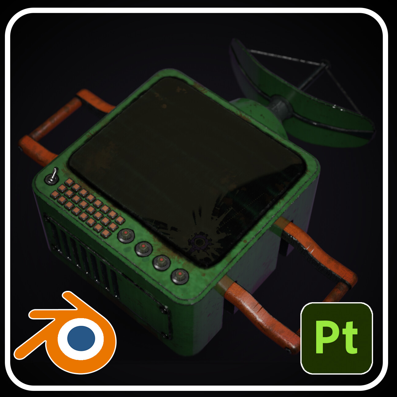 ArtStation - ::|1984 Handheld Radar Scanner|:: 3D model