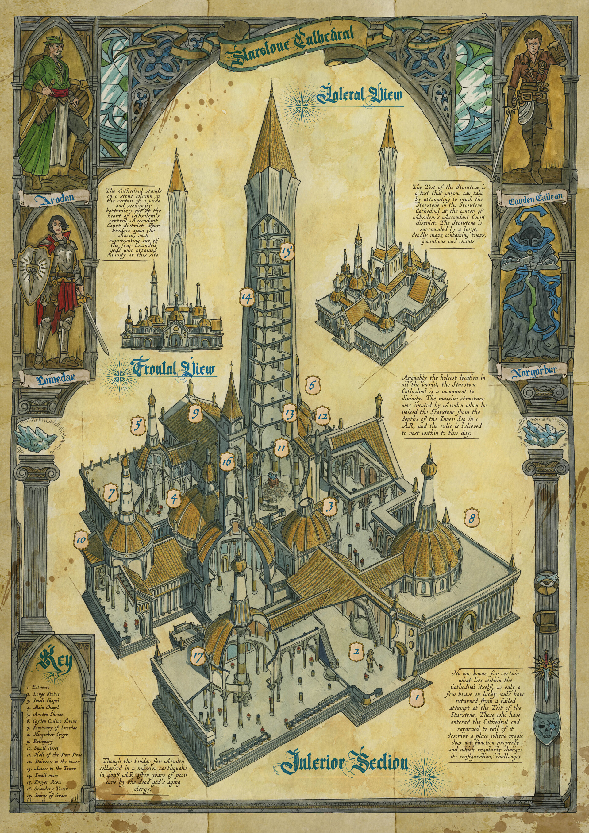ArtStation - Map of the great Starstone Cathedral for Pathfinder!