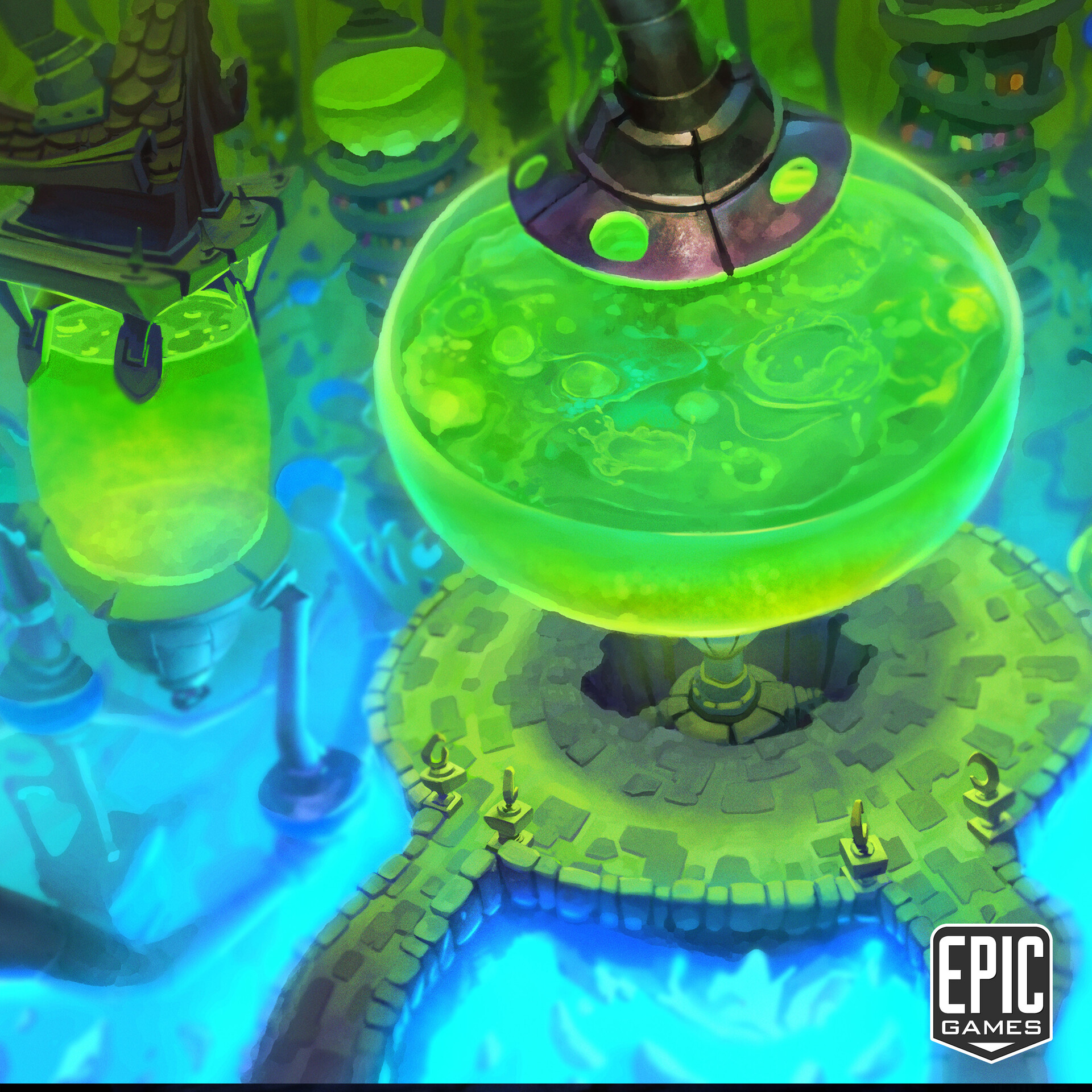 ArtStation - Environment Design _ Wizard Dungeon-Epic Games