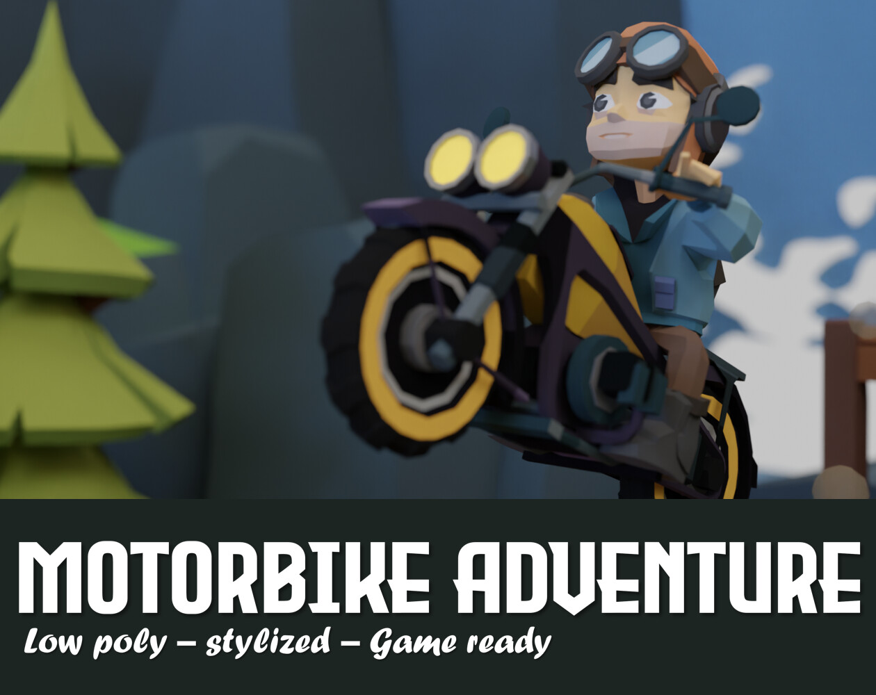 ArtStation - Motorbike Adventure: Low Poly Assets Pack