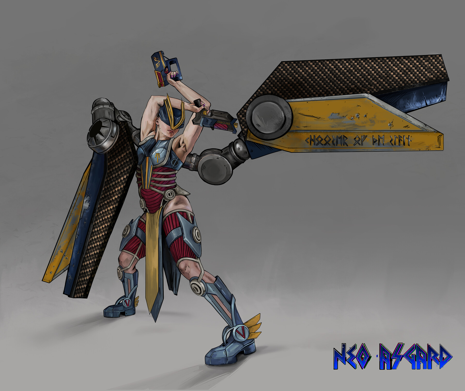 ArtStation - Cyberpunk Viking Concept - Valkyrie Fighter