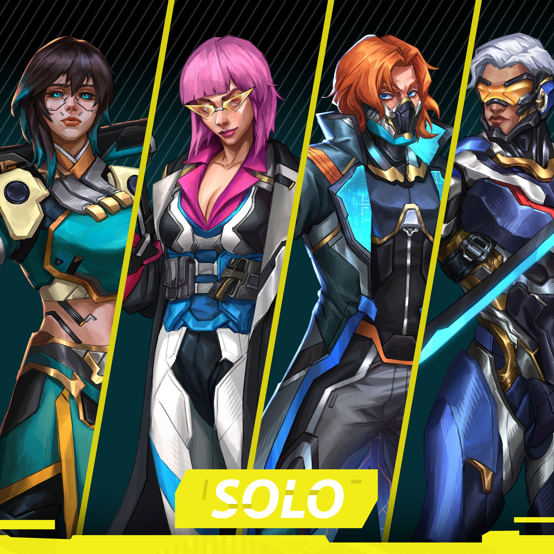 ArtStation - Cyberpunk Character Roles_SOLO