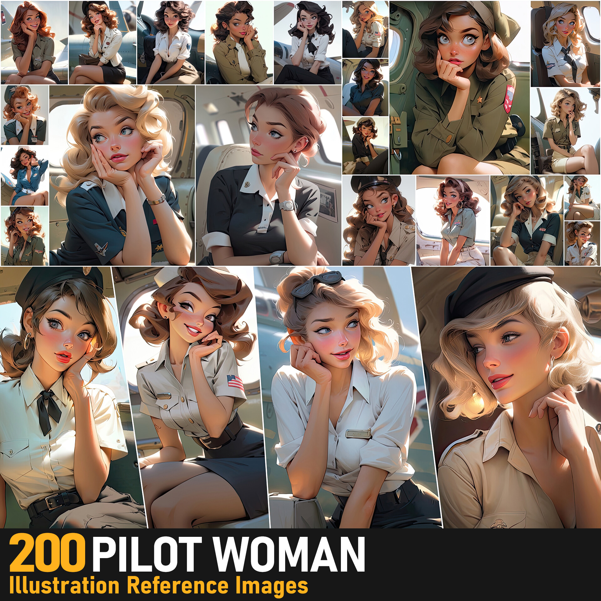 ArtStation - Pilot Woman VOL.46|4K Reference Images