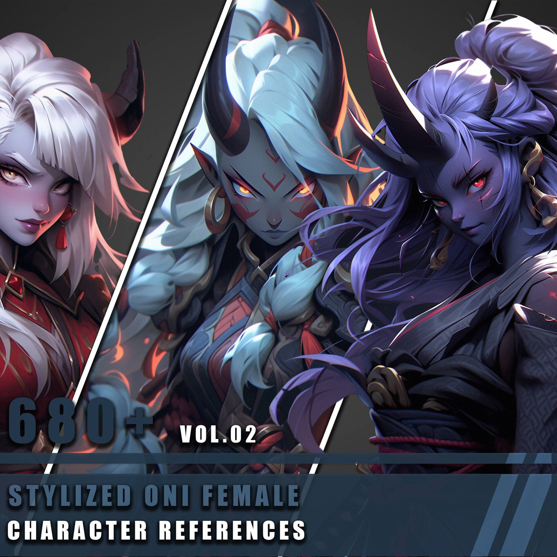 ArtStation - 680+ Stylized Oni Female - Character References Vol.02